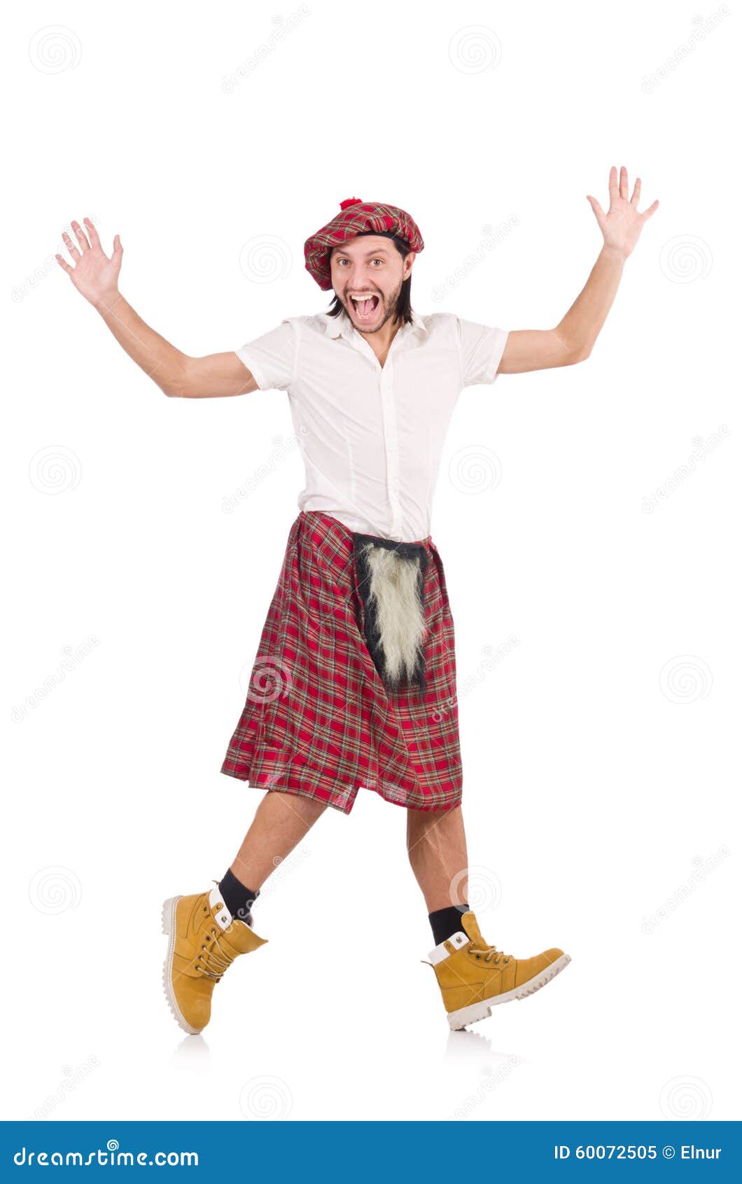 Funny Scotsman Isolated on White Stock Image - Image of dress, celtic ...