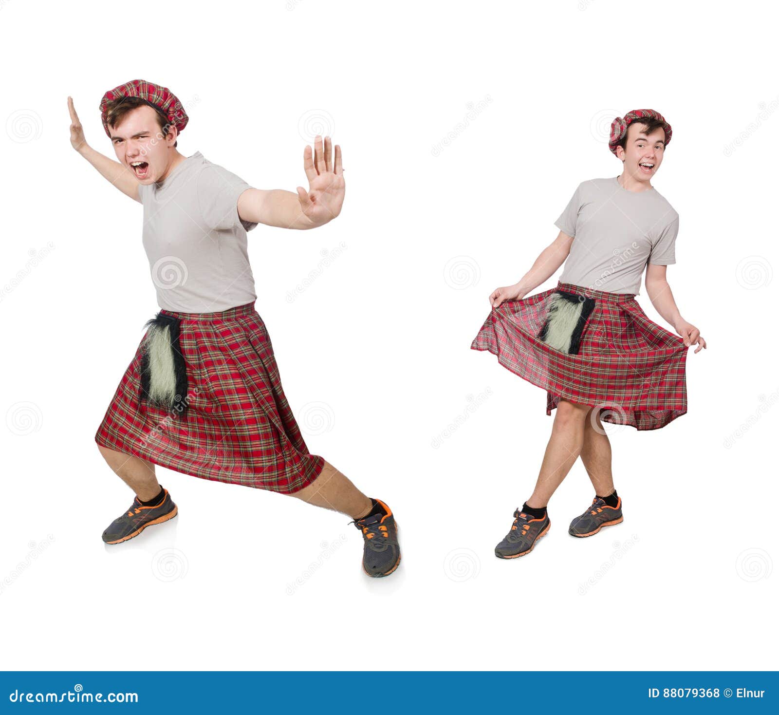 The Funny Scotsman Isolated on White Stock Photo - Image of irish ...