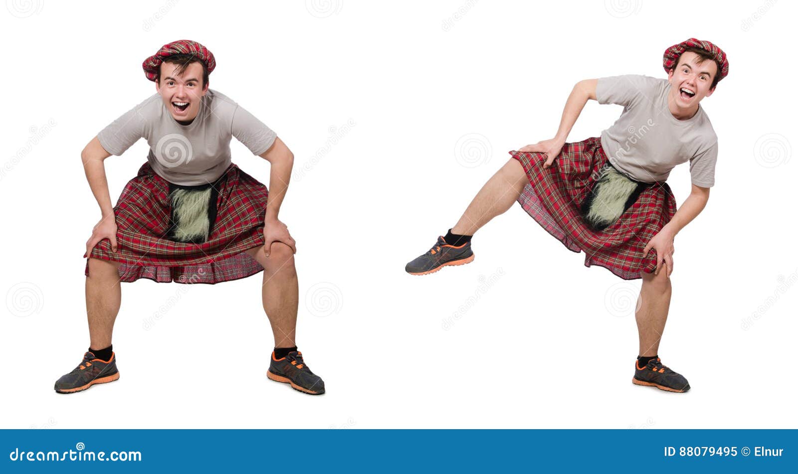 The Funny Scotsman Isolated on White Stock Image - Image of clan ...