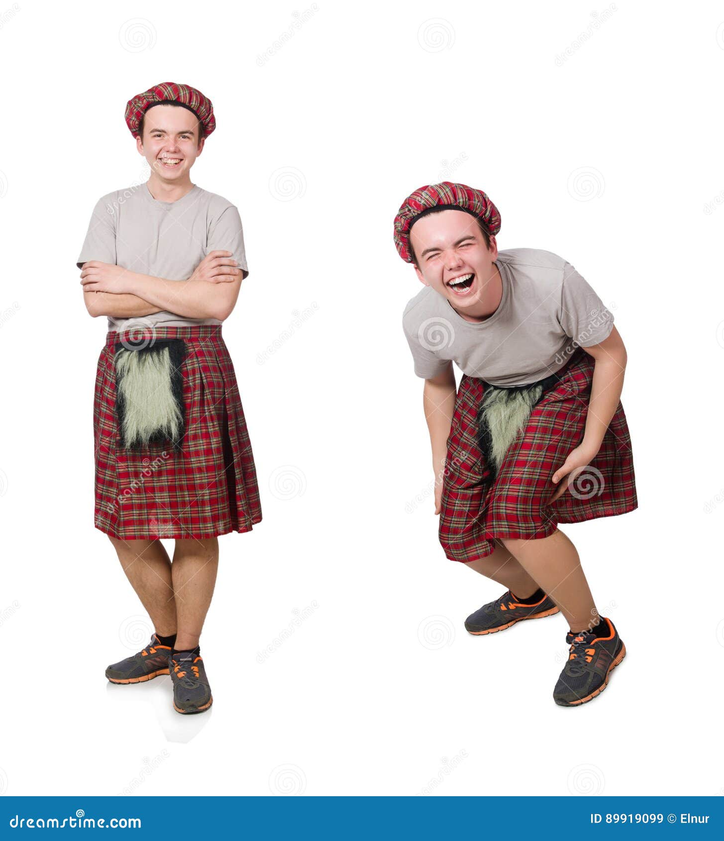 The Funny Scotsman Isolated on White Stock Image - Image of dress, nerd ...