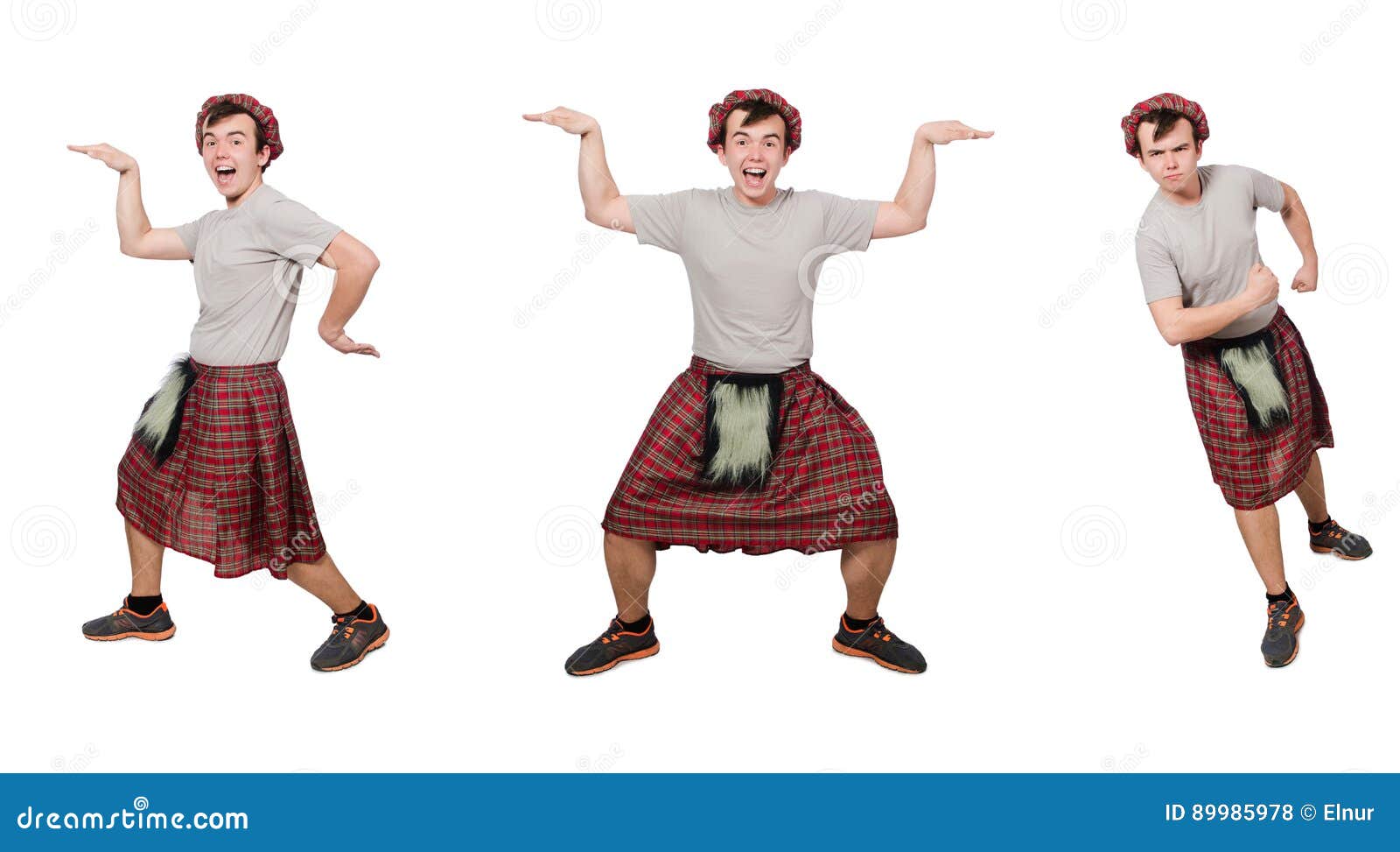 The Funny Scotsman Isolated on White Stock Photo - Image of humourous ...