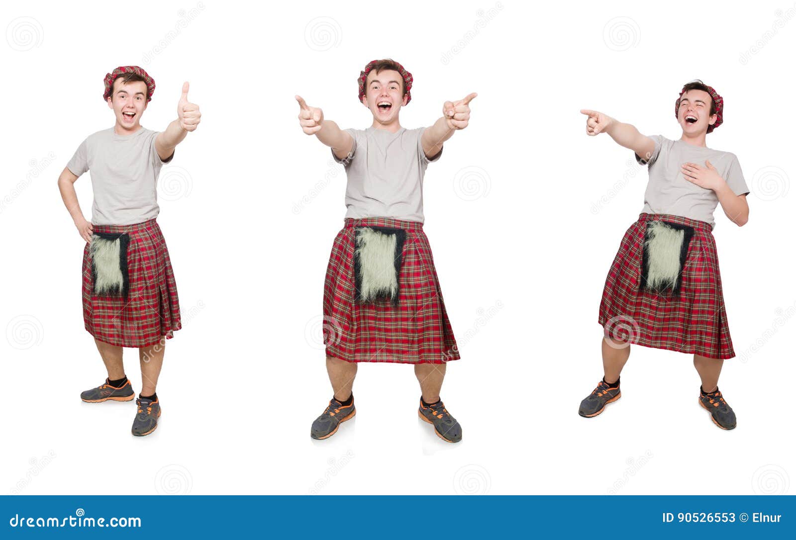 The Funny Scotsman Isolated on White Stock Image - Image of celtic ...