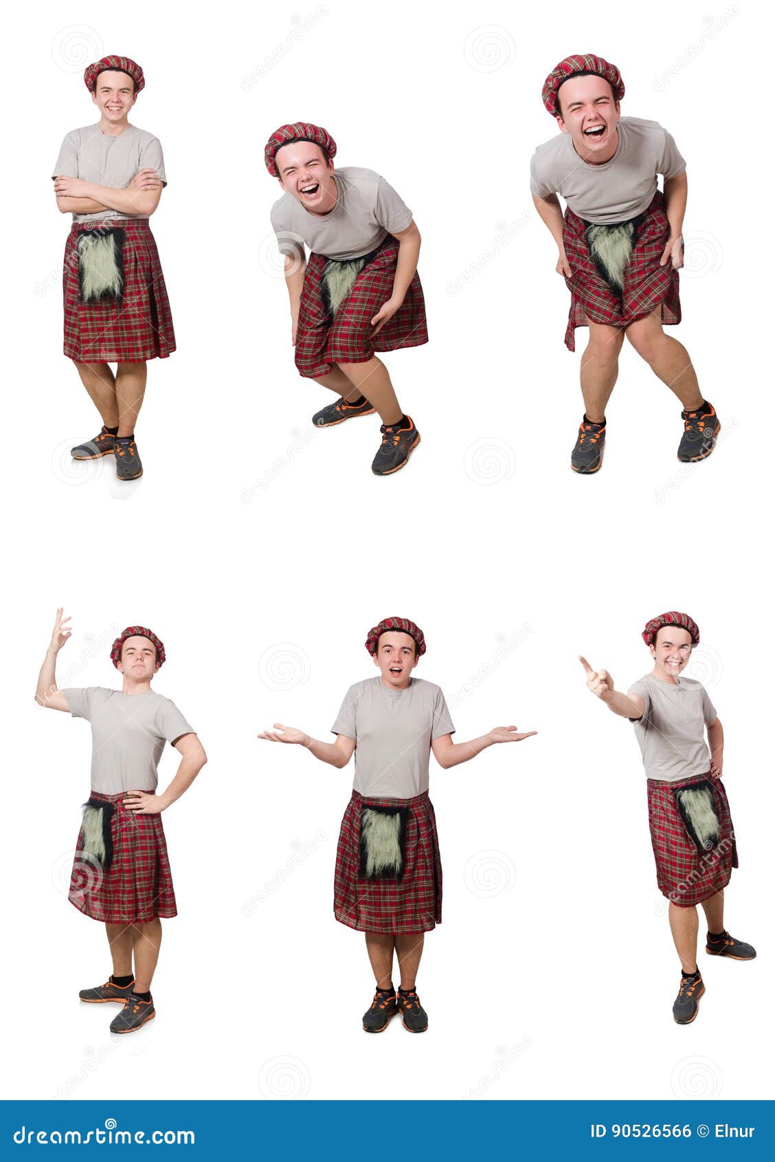 The Funny Scotsman Isolated on White Stock Photo - Image of heritage ...