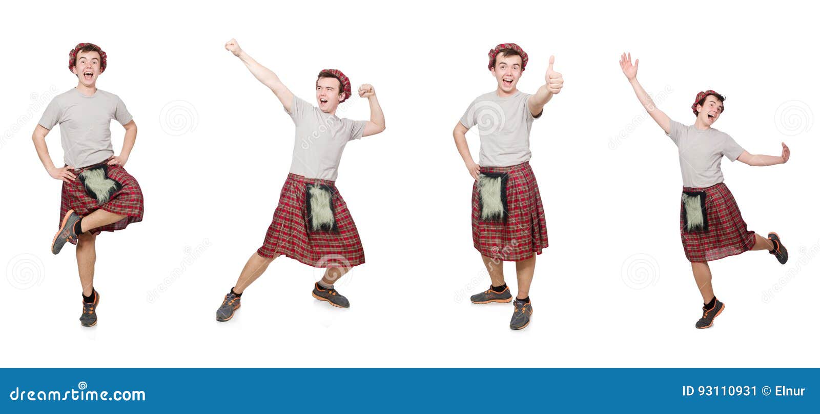 The Funny Scotsman Isolated on White Stock Image - Image of compilation ...