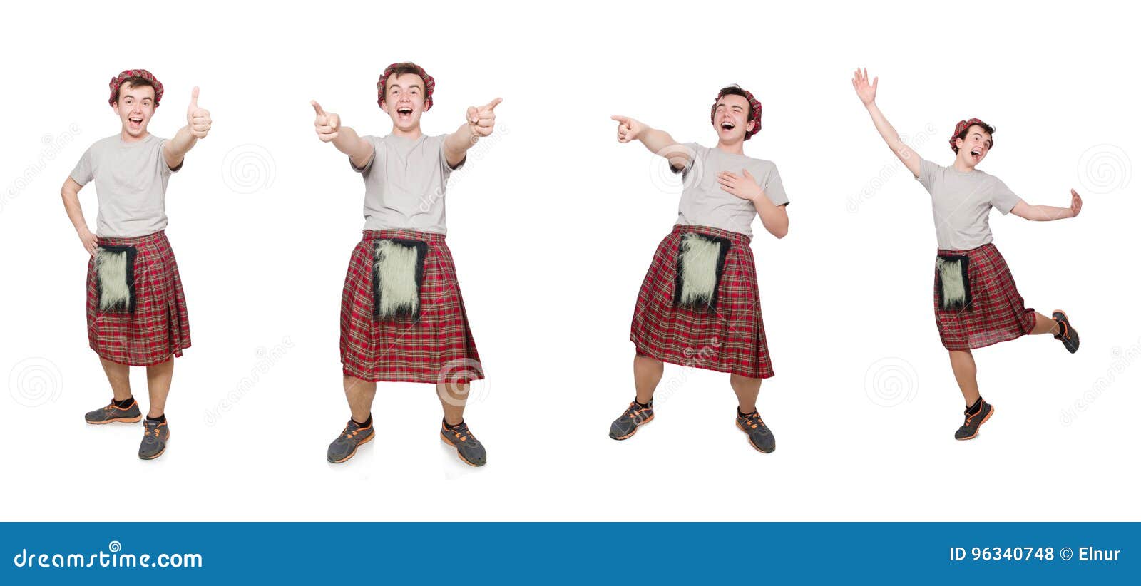 The Funny Scotsman Isolated on White Stock Photo - Image of humorous ...