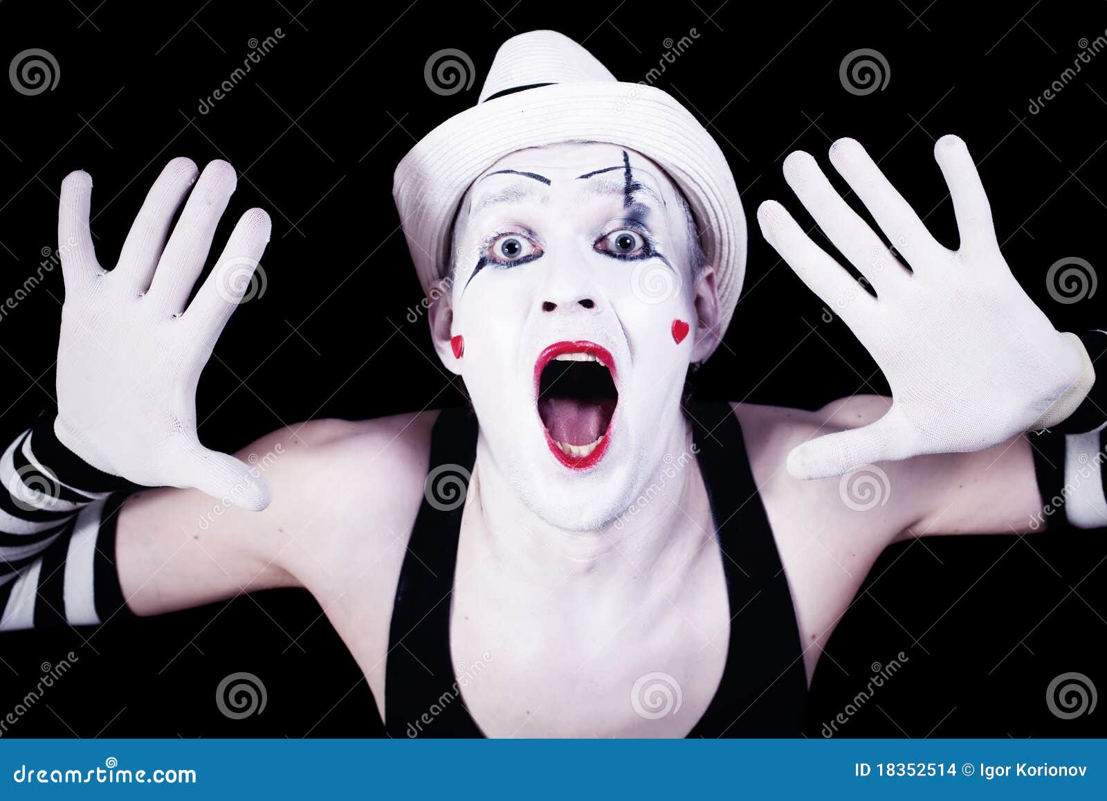 Funny Screaming Mime Stock Images by Megapixl