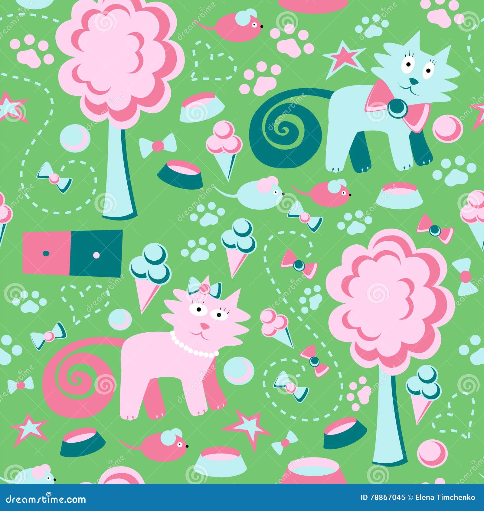 Funny Seamless Pattern stock vector. Illustration of seamless - 78867045