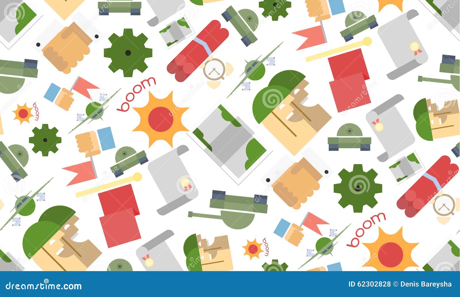 Funny Seamless Pattern Military Stock Vector - Illustration of icon ...