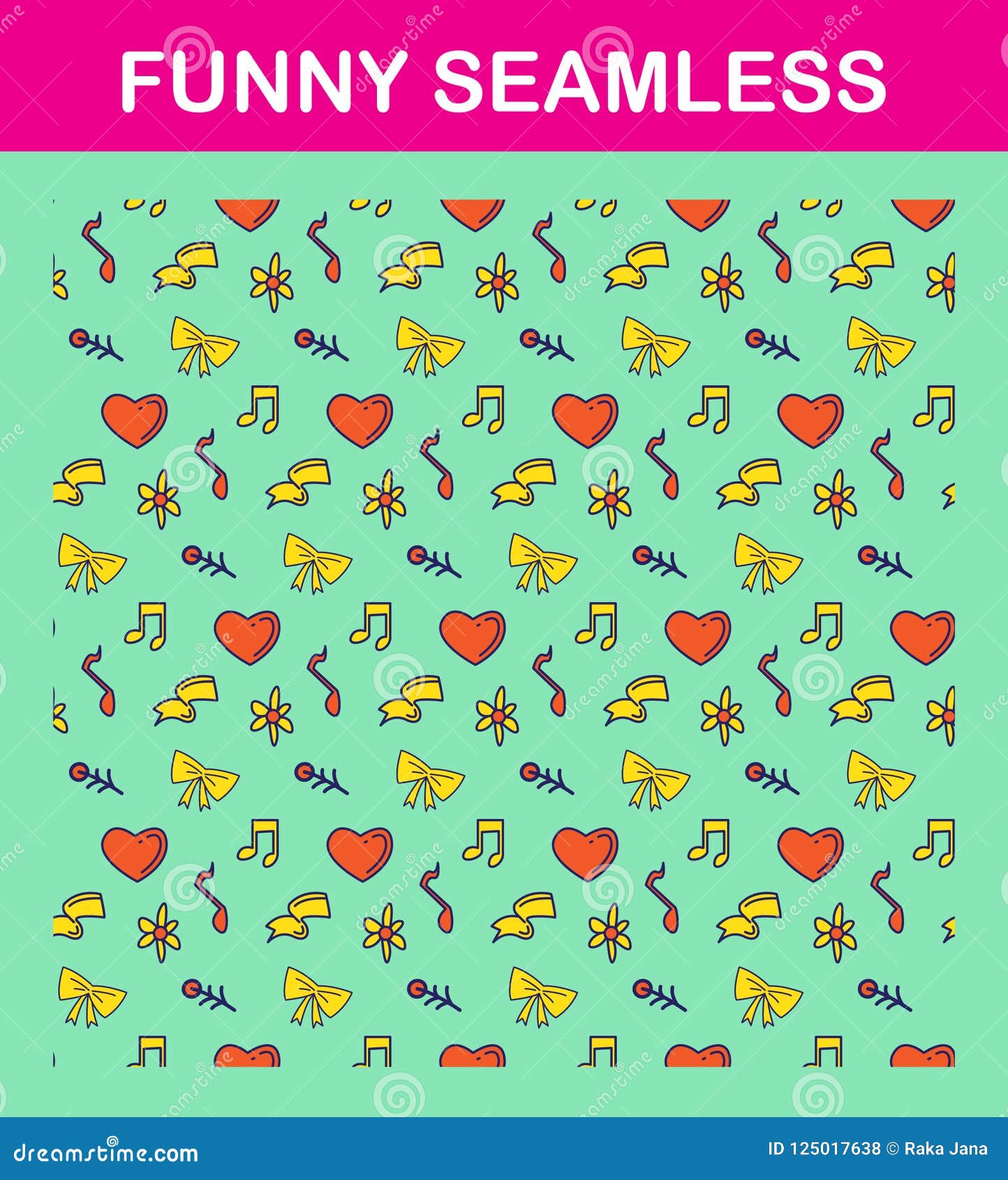 AWESOME FUNNY SEAMLESS PATTERN Stock Illustration - Illustration of ...