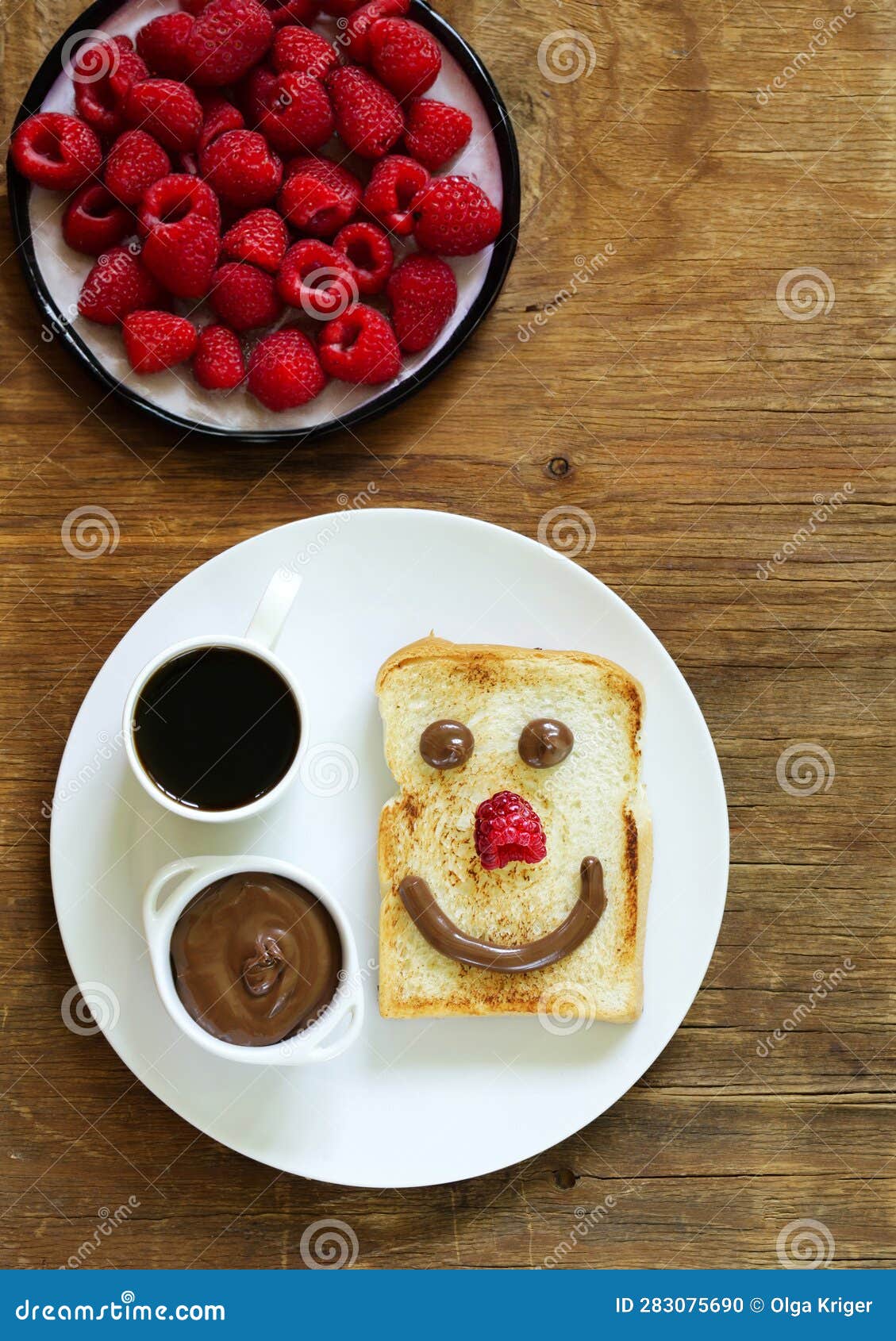 Funny serving breakfast stock photo. Image of decor - 283075690
