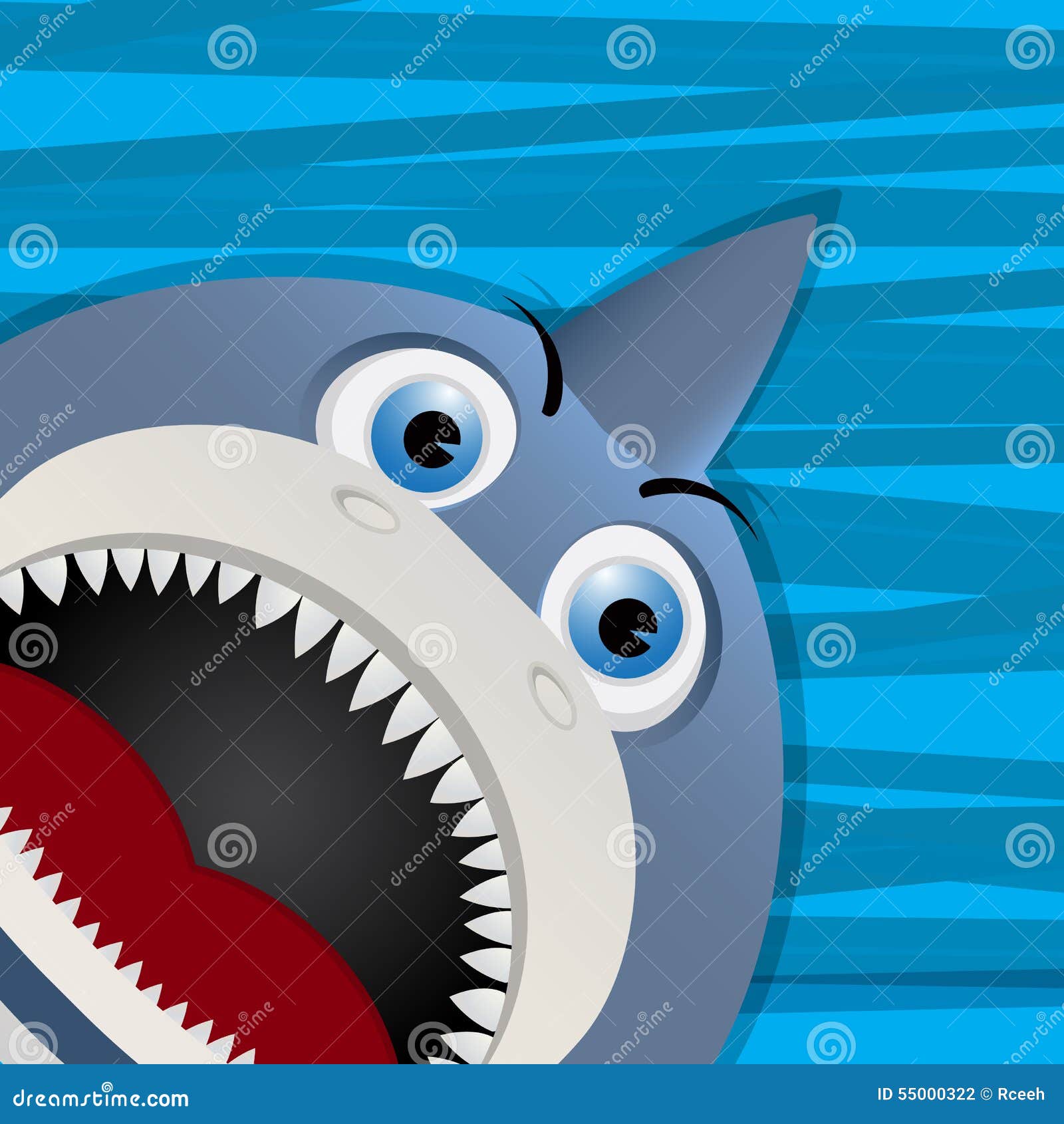 Funny shark avatar icon stock illustration. Illustration of child ...