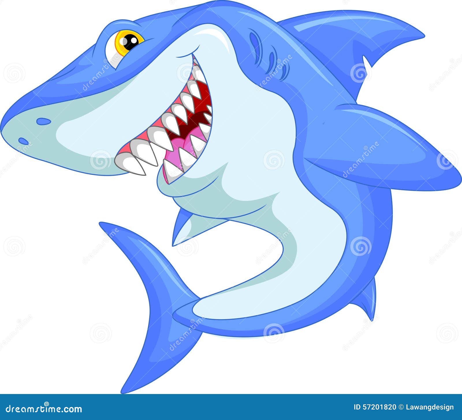 Cute Shark Cartoon Character Vector Illustration | CartoonDealer.com ...