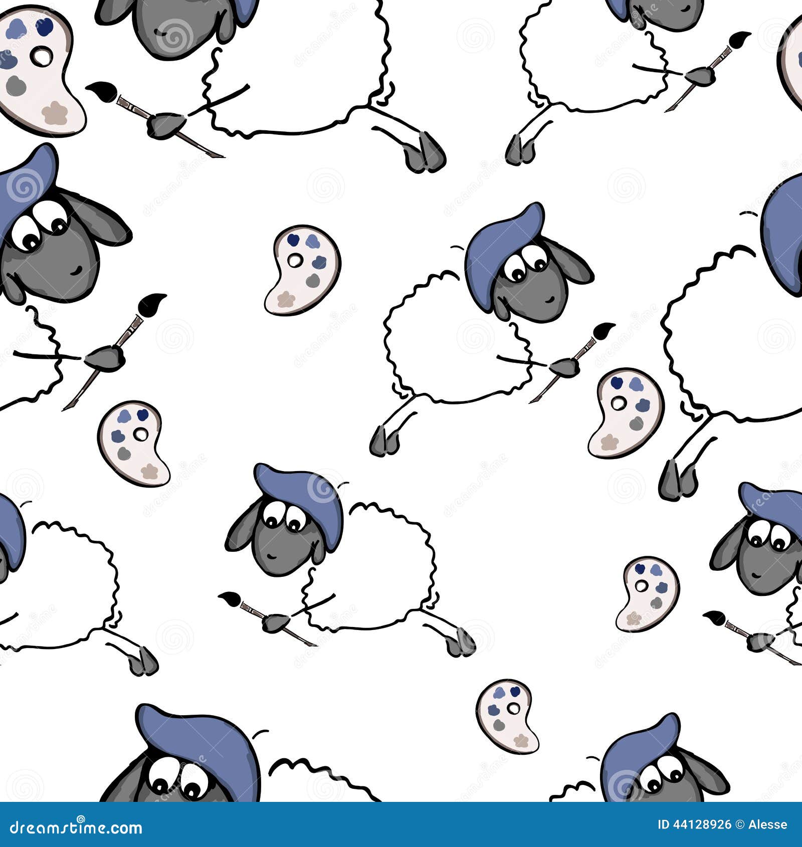 Funny sheep, art stock vector. Illustration of pastel - 44128926