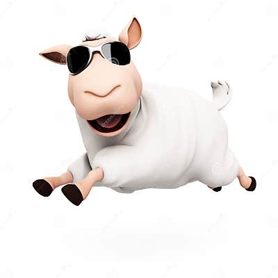 Funny sheep character stock illustration. Illustration of white - 28962754
