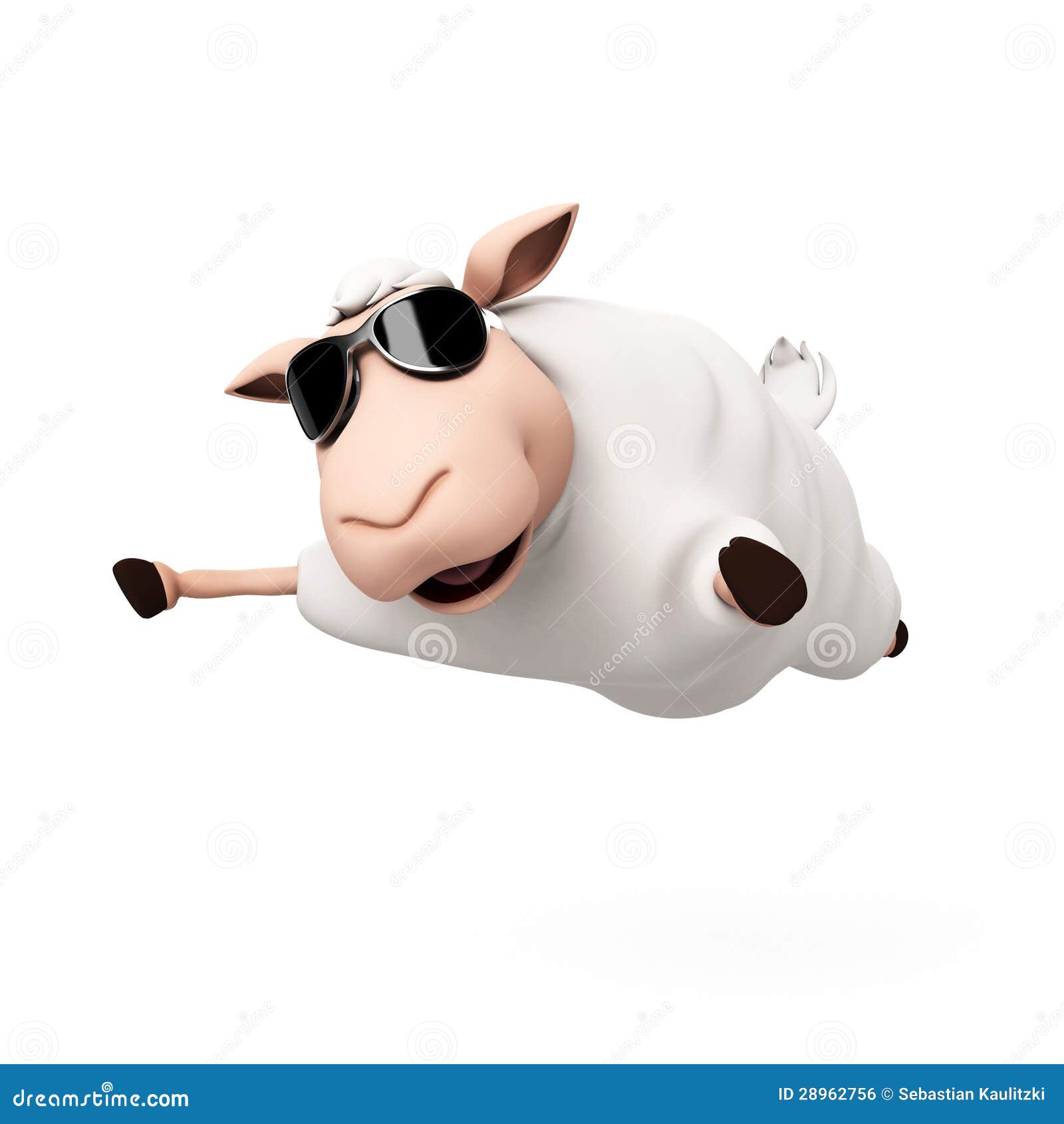 Funny Sheep In Different Poses For Design. Isolated Illustration On A ...