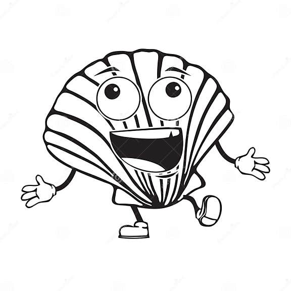 Funny shell stock vector. Illustration of ludicrous - 281803254