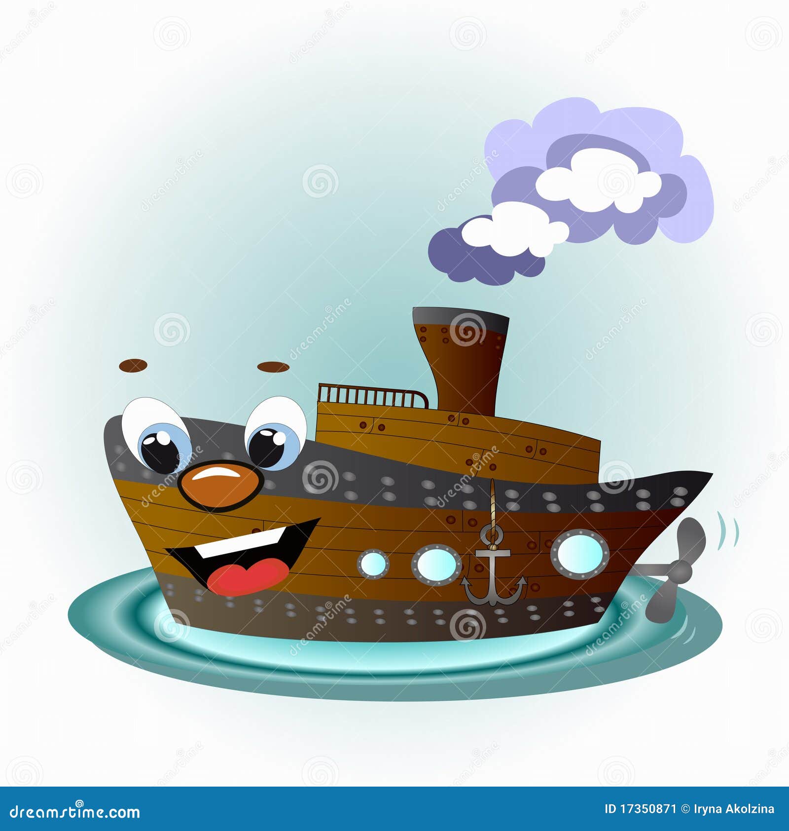 Funny Ship Drawing With Dots And Digits Vector Illustration ...