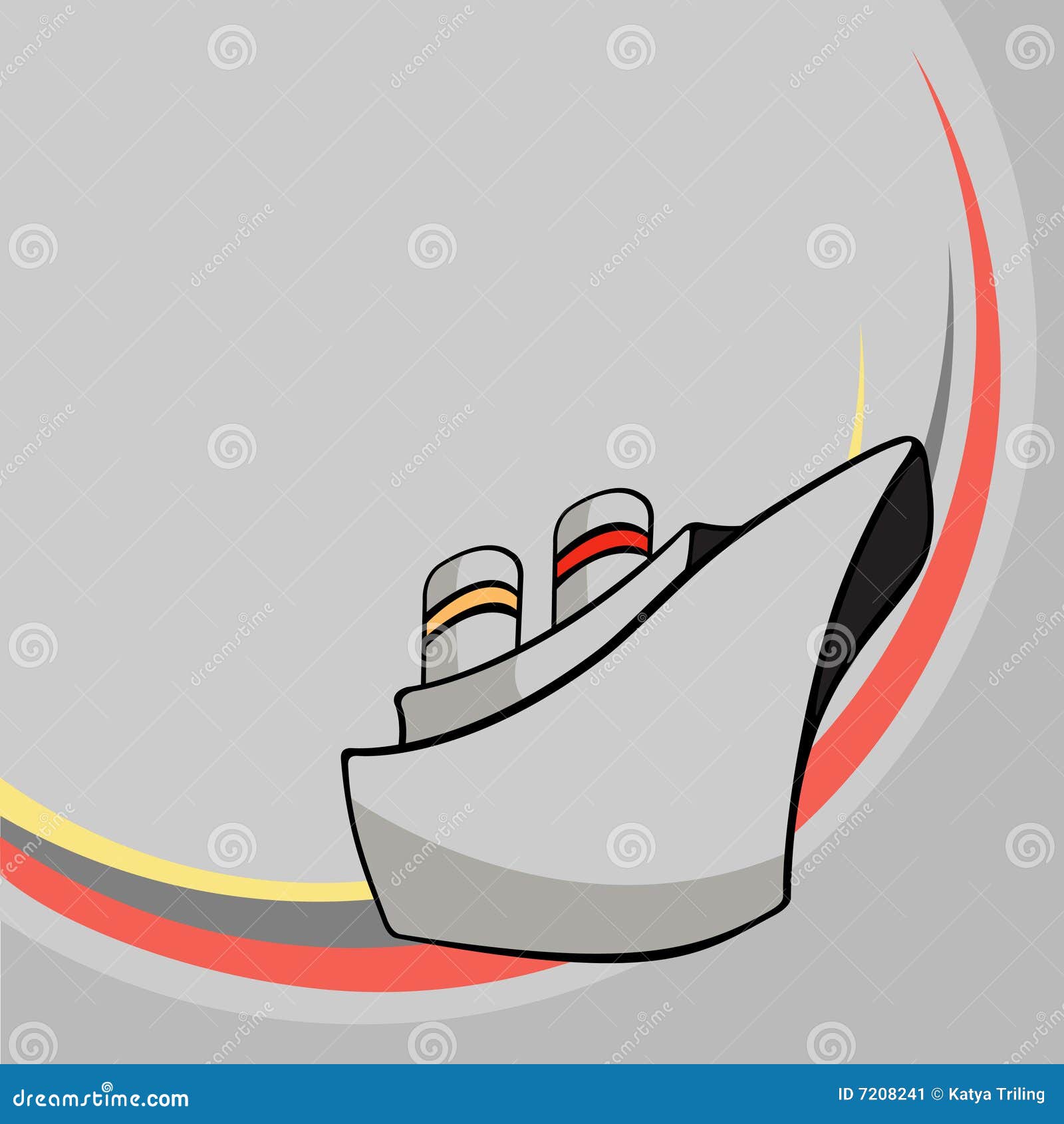 Funny Ship Drawing With Dots And Digits Vector Illustration ...