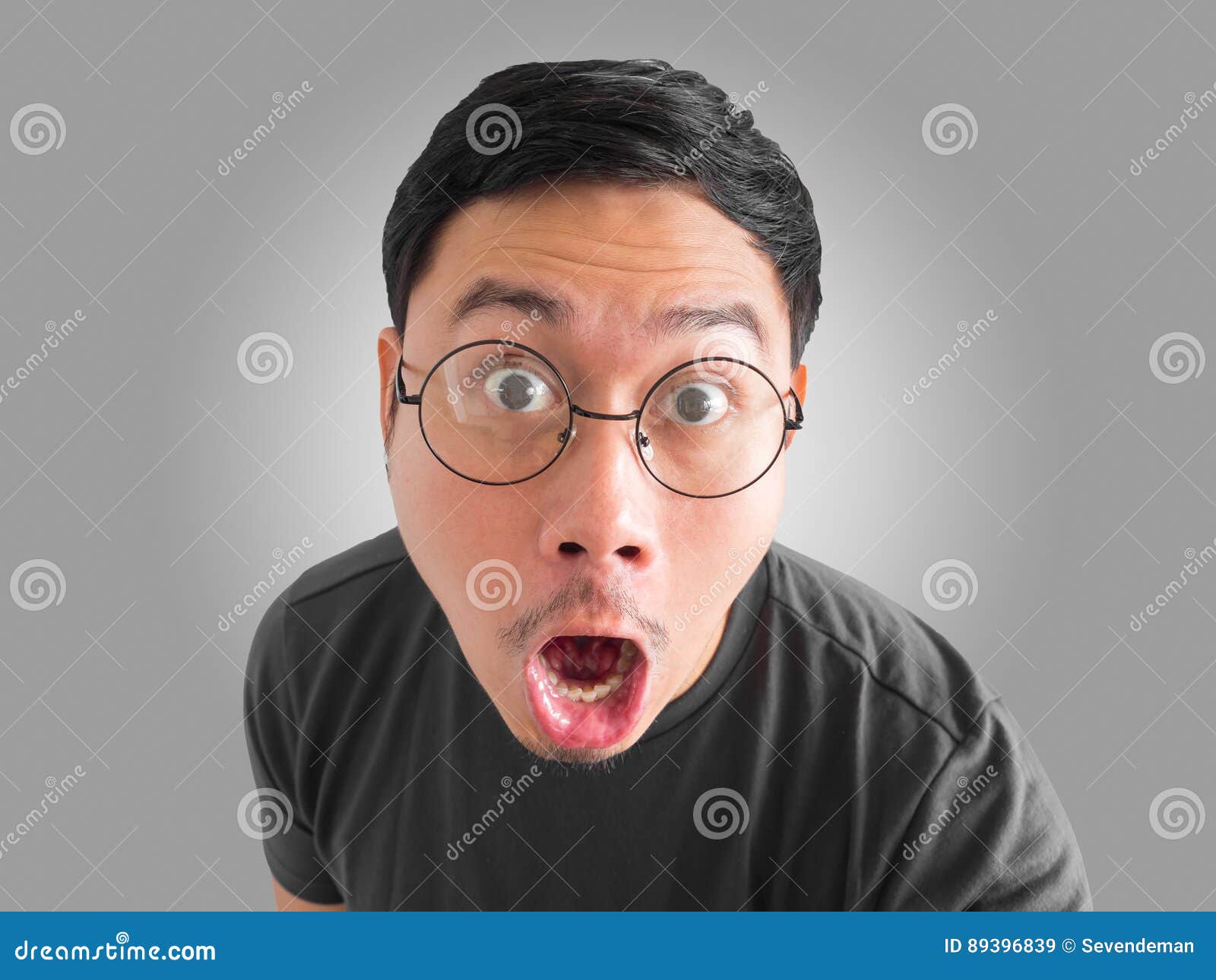 Funny Shocked and Surprised Face of Man. Stock Image - Image of head ...