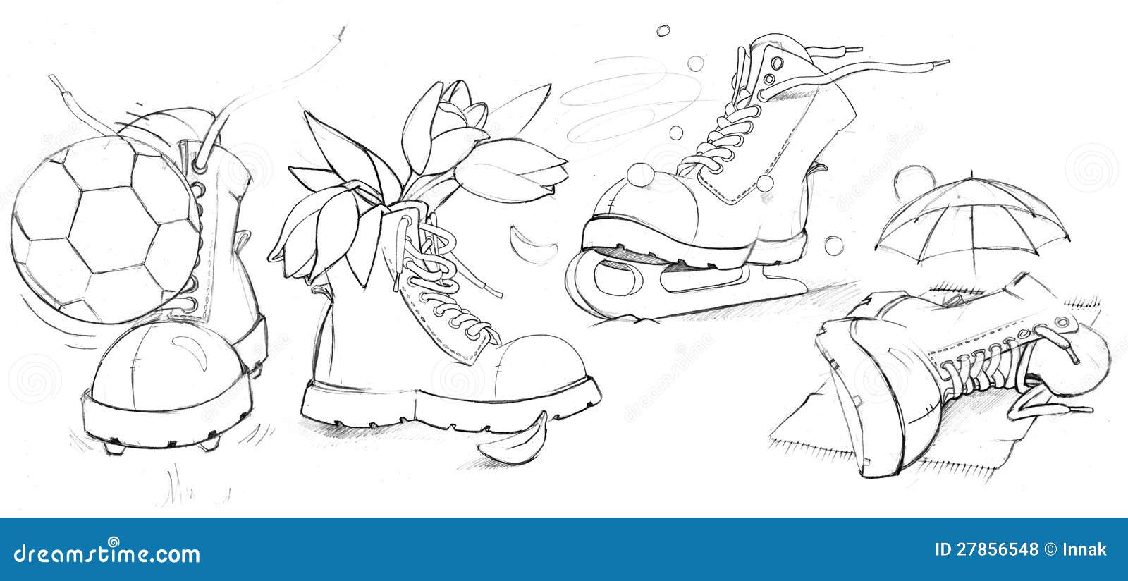 Funny shoes stock illustration. Illustration of leaves - 27856548