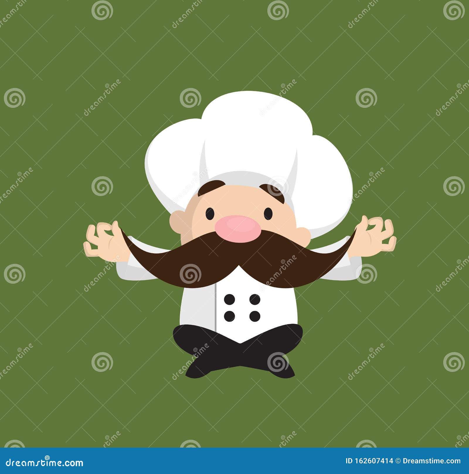 Funny Short Chef - Standing In Presenting Pose Vector Illustration ...