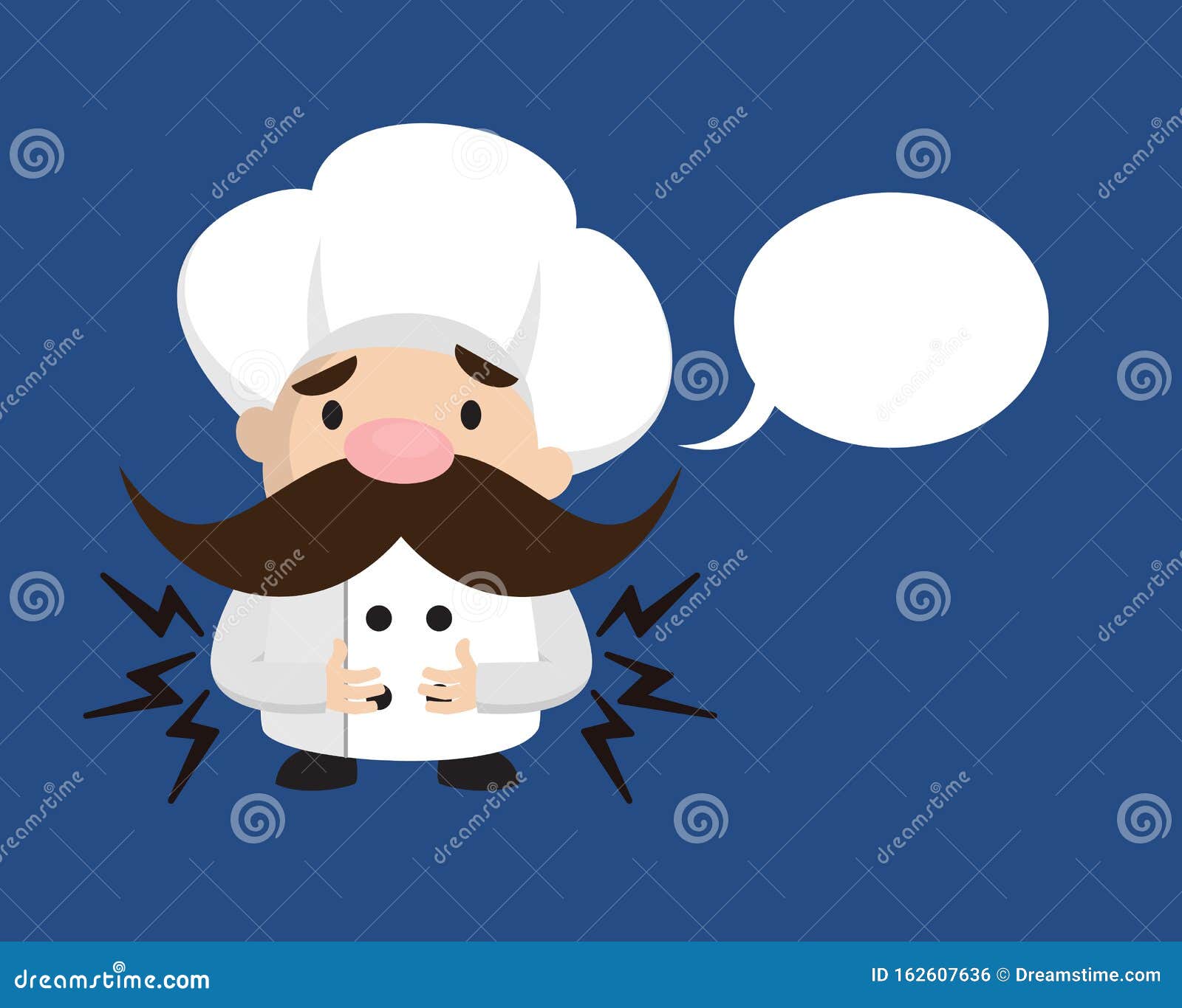 Funny Short Chef - Standing In Presenting Pose Vector Illustration ...