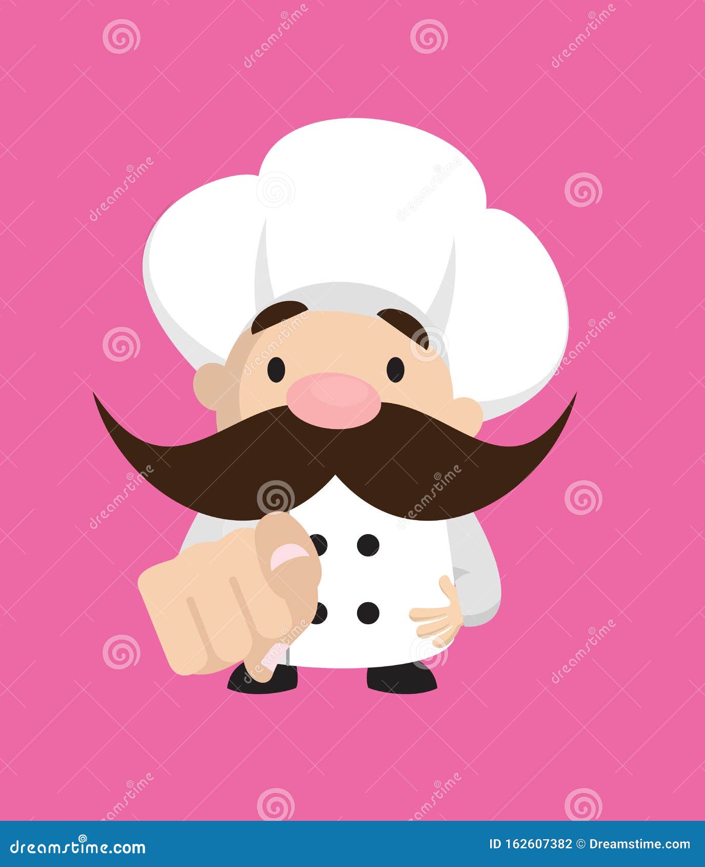 Funny Short Chef - Laughing and Pointing Stock Vector - Illustration of ...