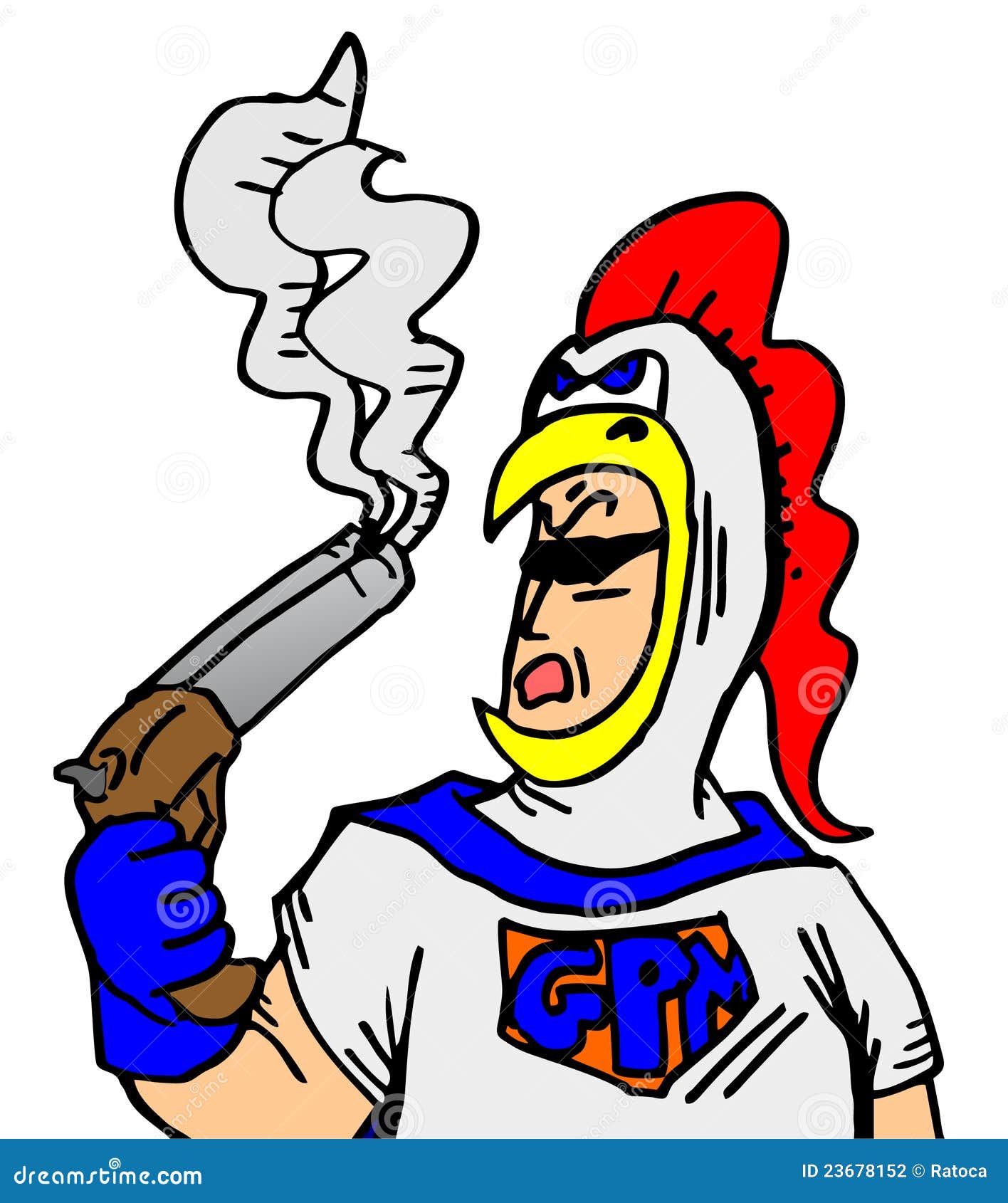 Funny shot cartoon stock vector. Illustration of drawing - 23678152