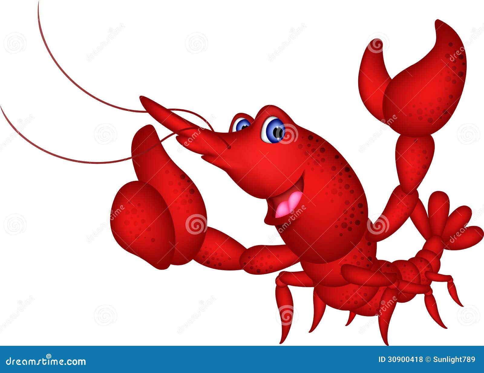 Funny Shrimp Cartoon Character Stock Illustration - Illustration of ...