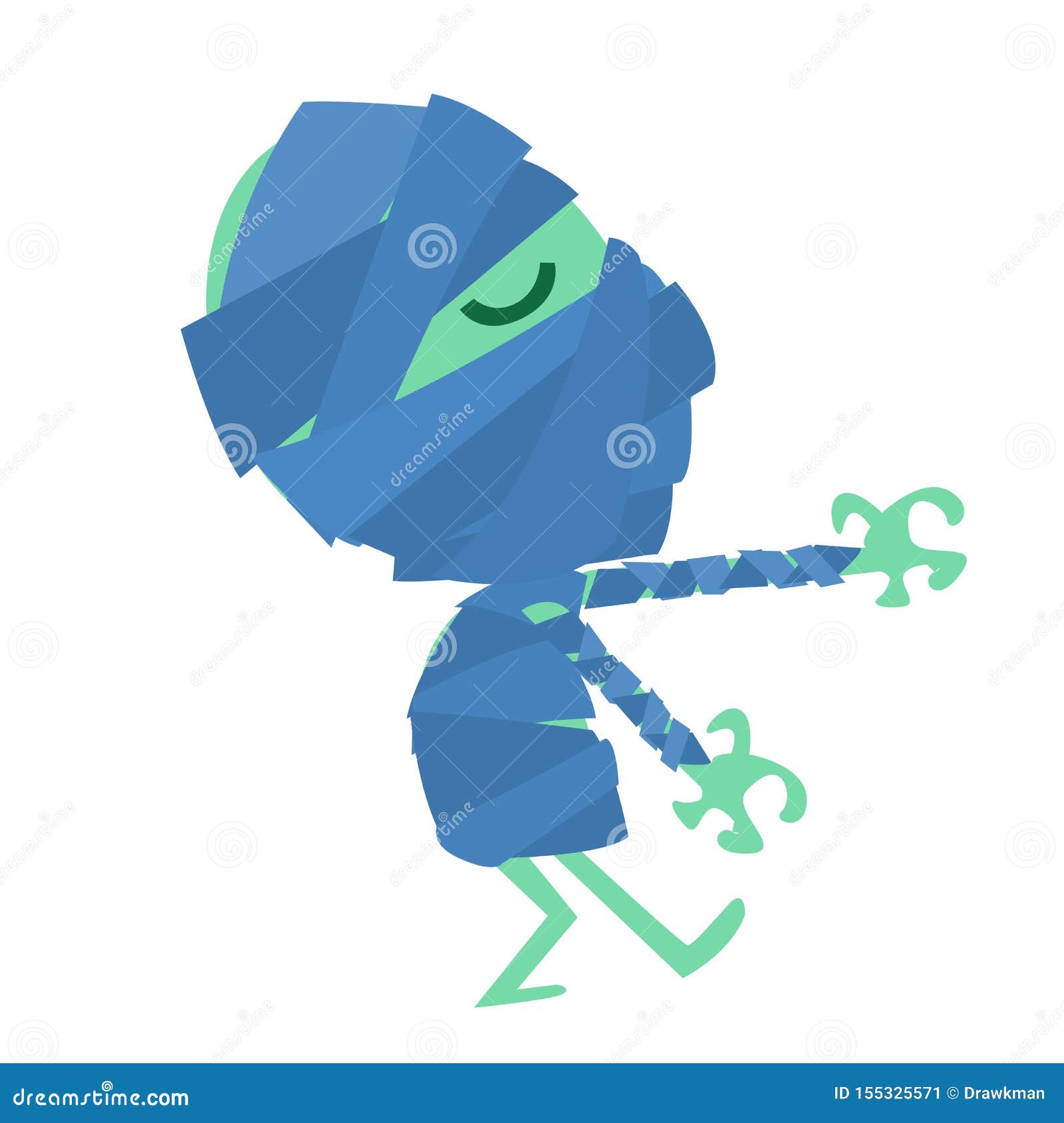 Funny and Silly Mummy Character. Vector Illustration Stock Vector ...