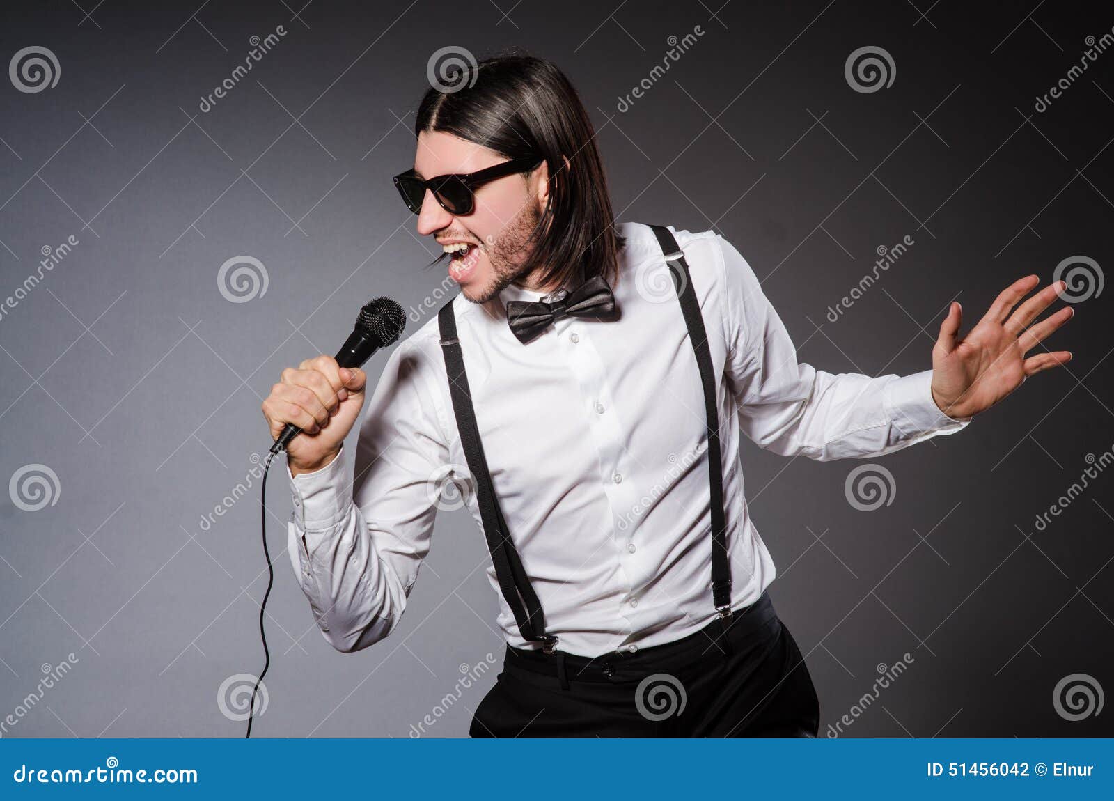 Funny singer stock photo. Image of disco, hair, opera - 51456042