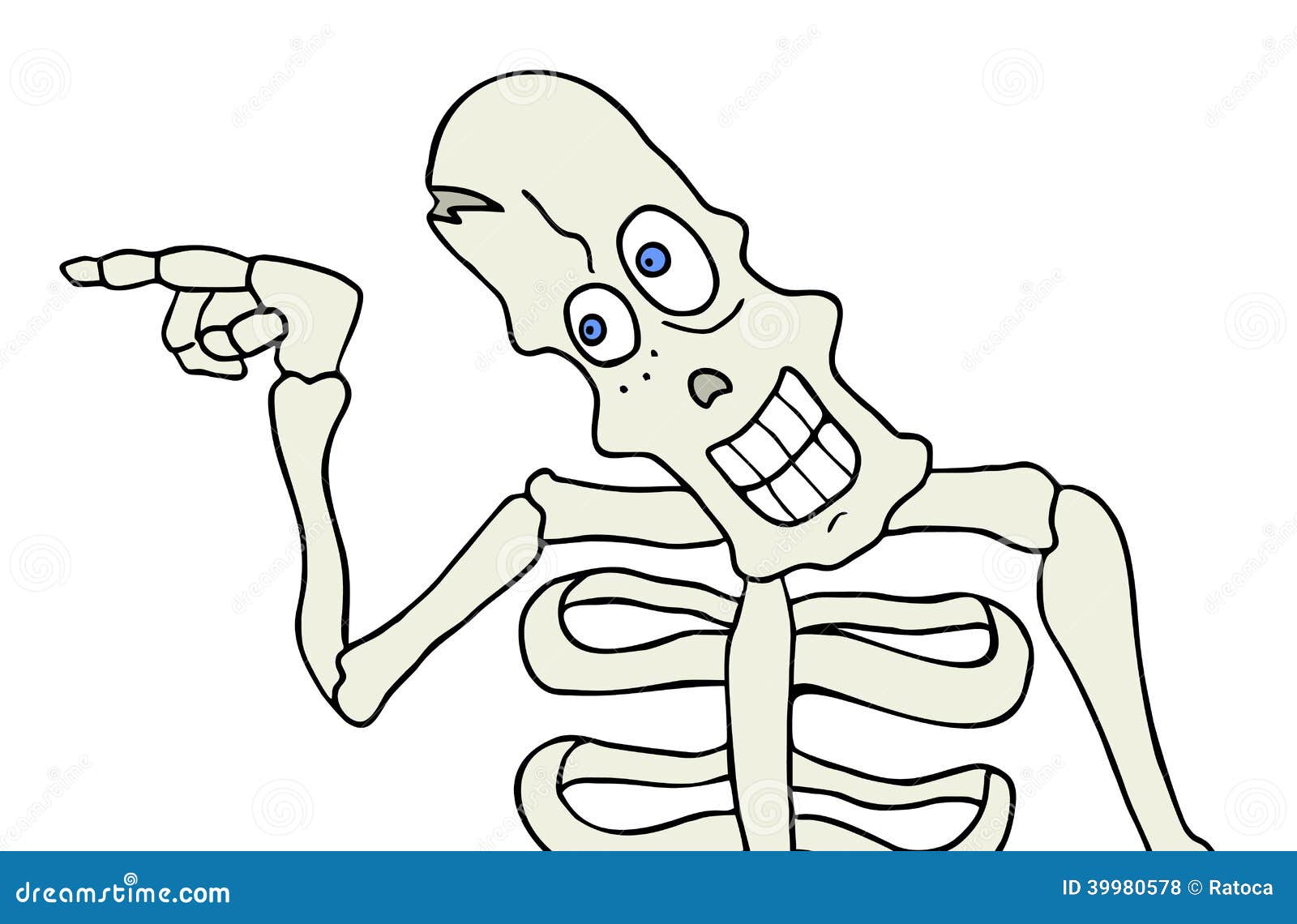 Funny skeleton stock vector. Illustration of fear, drawing - 39980578