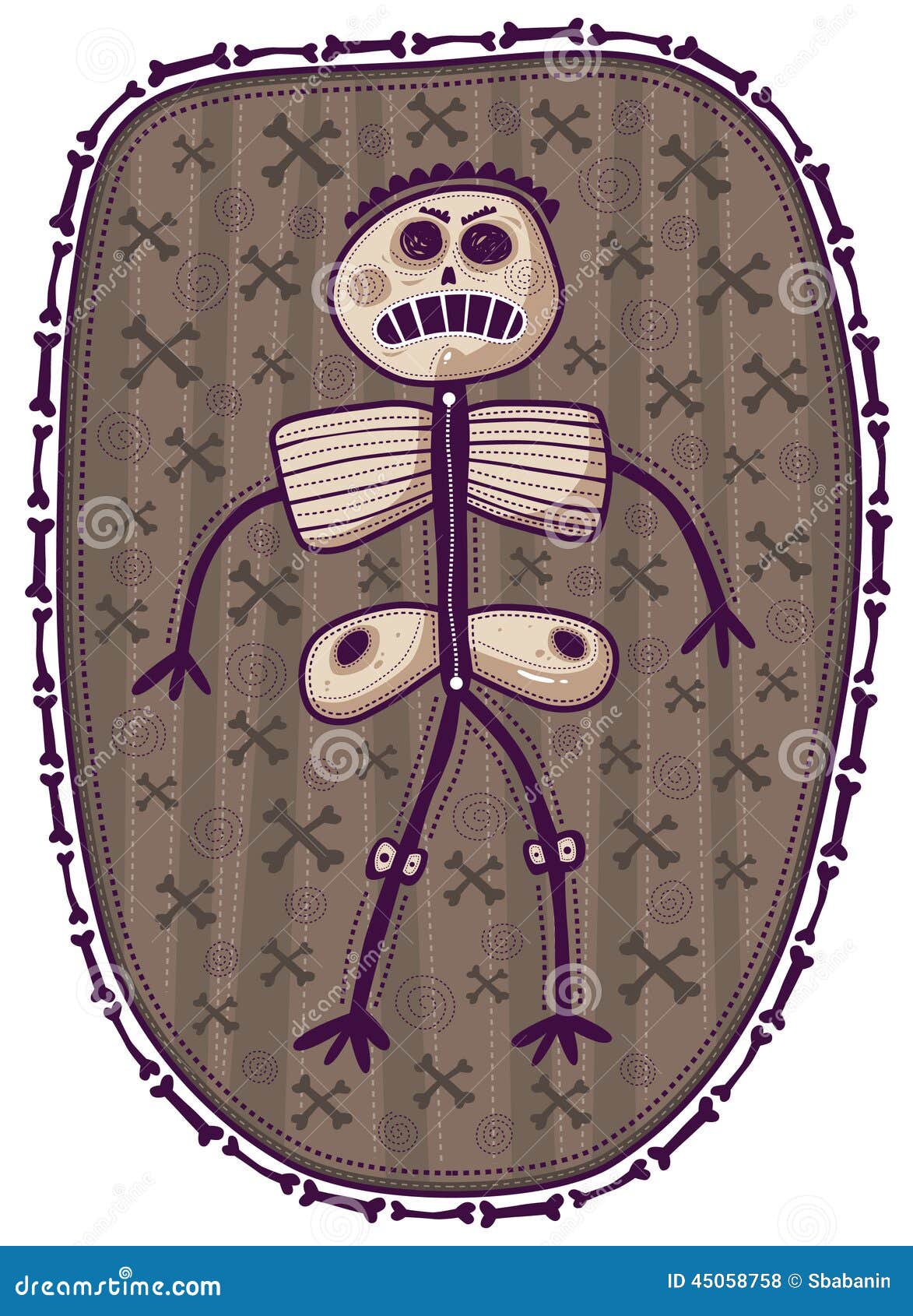 Funny Skeleton Vector Illustration | CartoonDealer.com #45058758