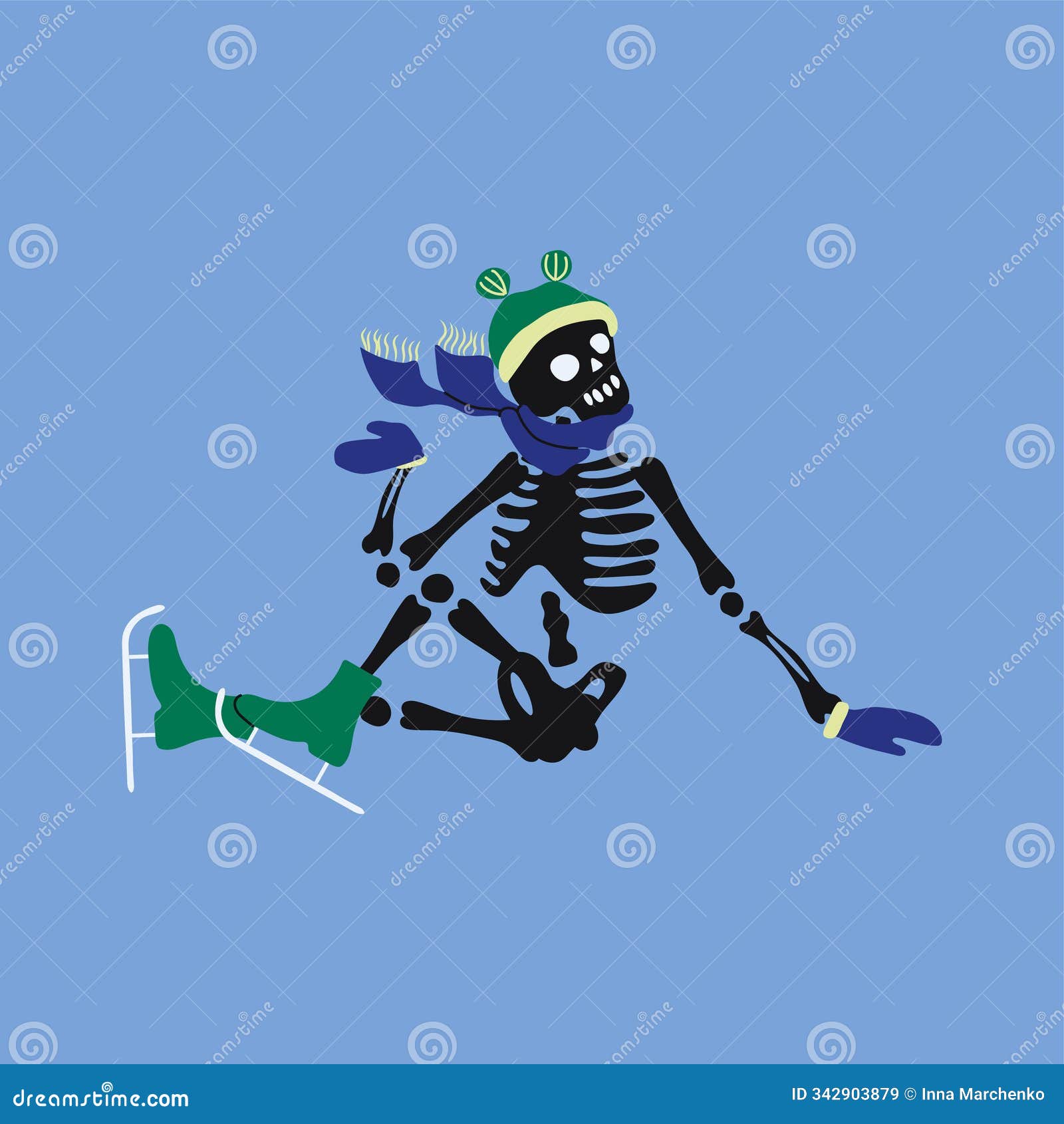 Funny Skeleton Waving And Smiling, Walking Human Skeleton Isolated On ...