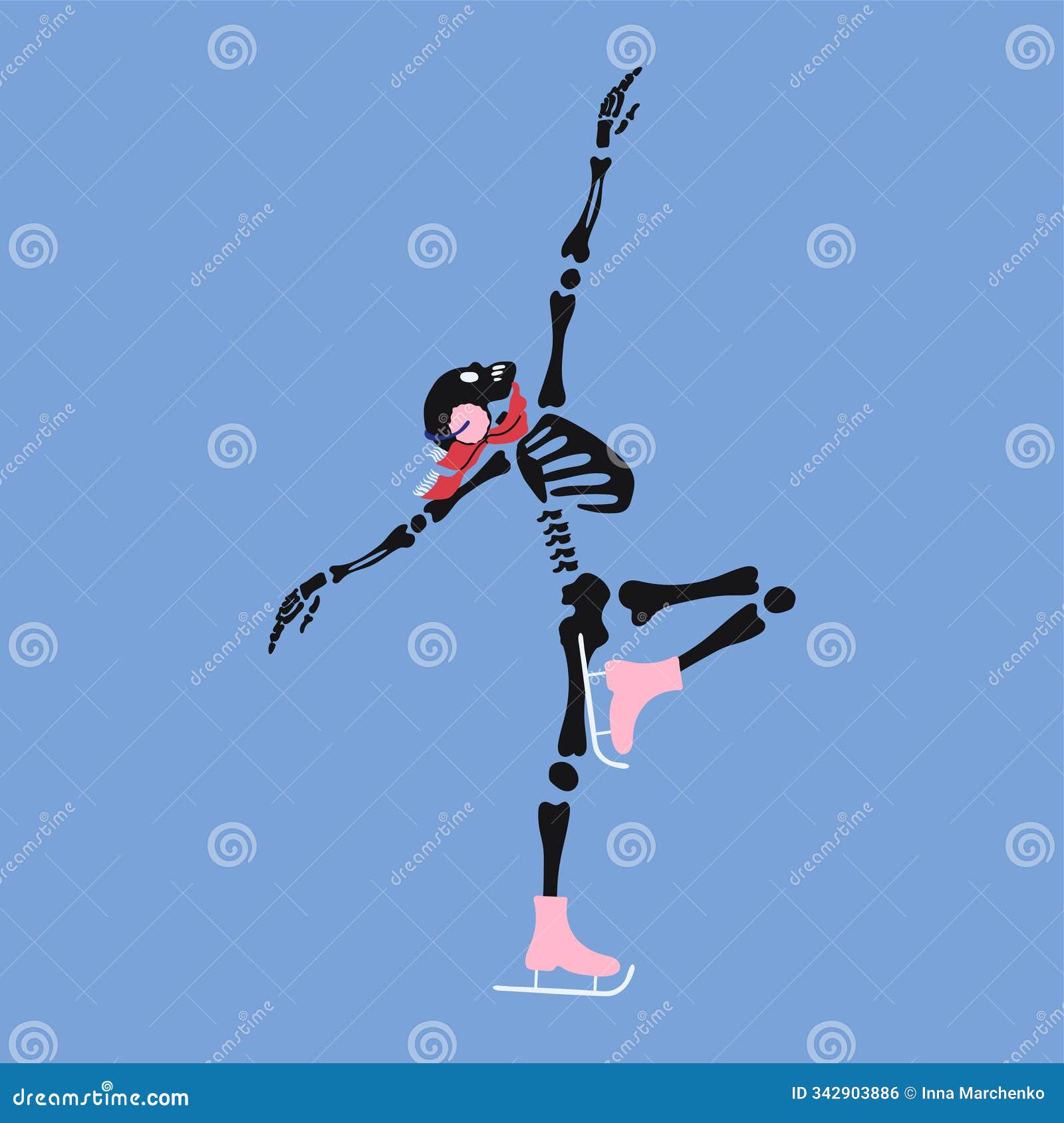 Funny Skeleton Waving And Smiling, Walking Human Skeleton Isolated On ...
