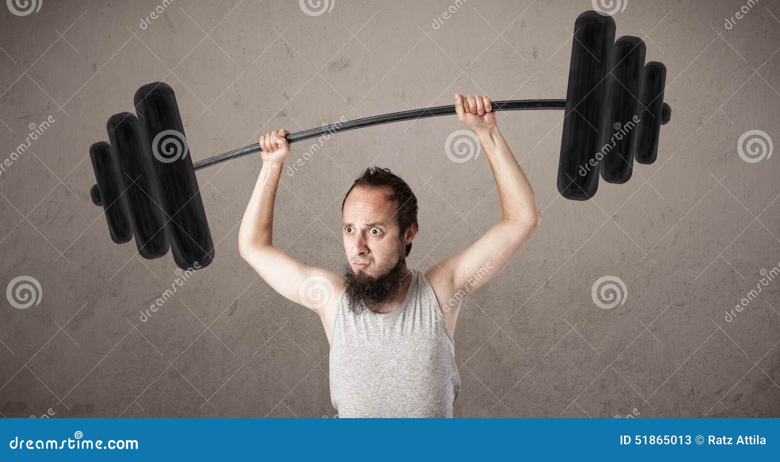 Funny Skinny Guy Lifting Weights Stock Image - Image of lifting ...
