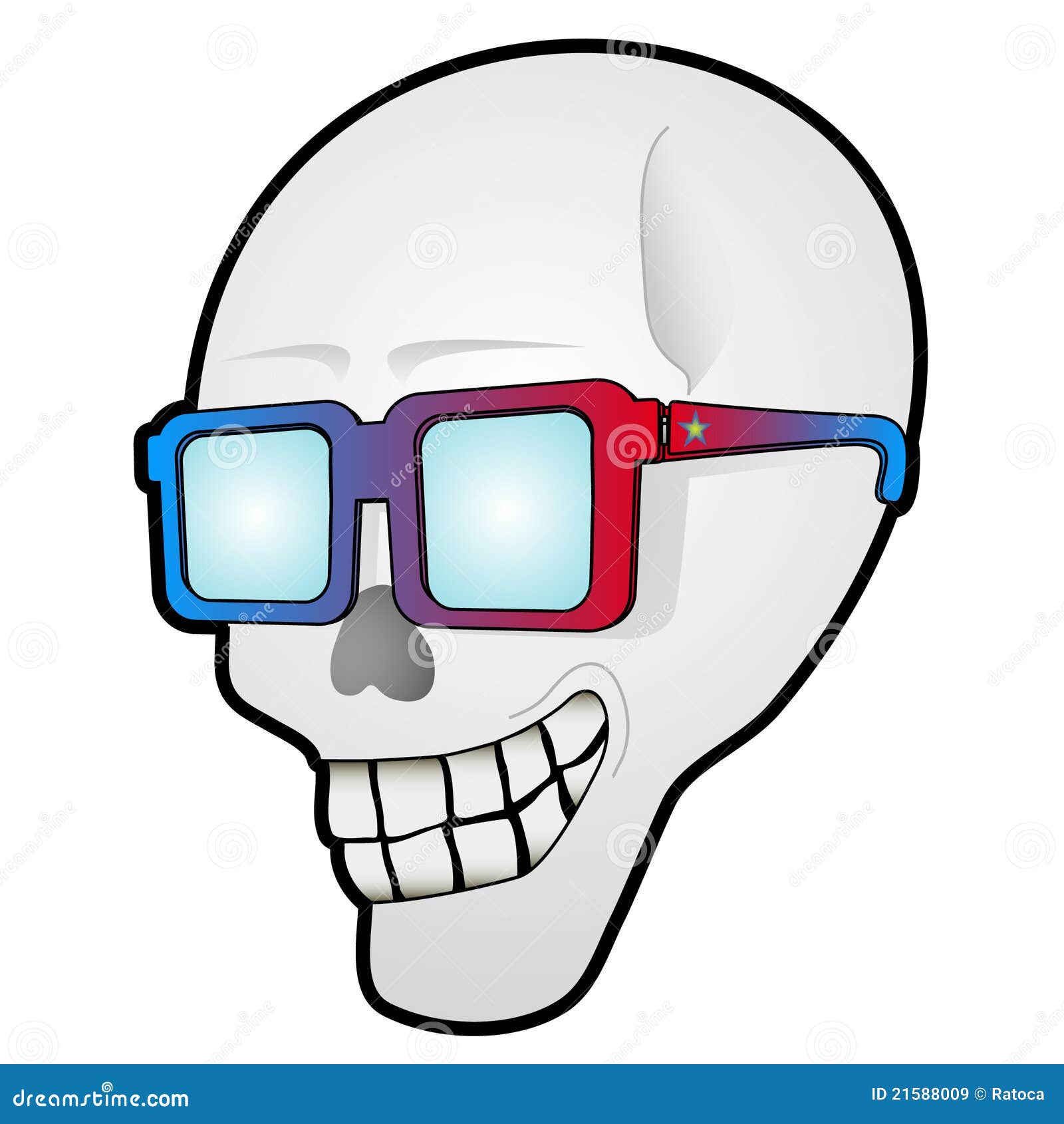Funny skull stock vector. Illustration of funny, character - 21588009