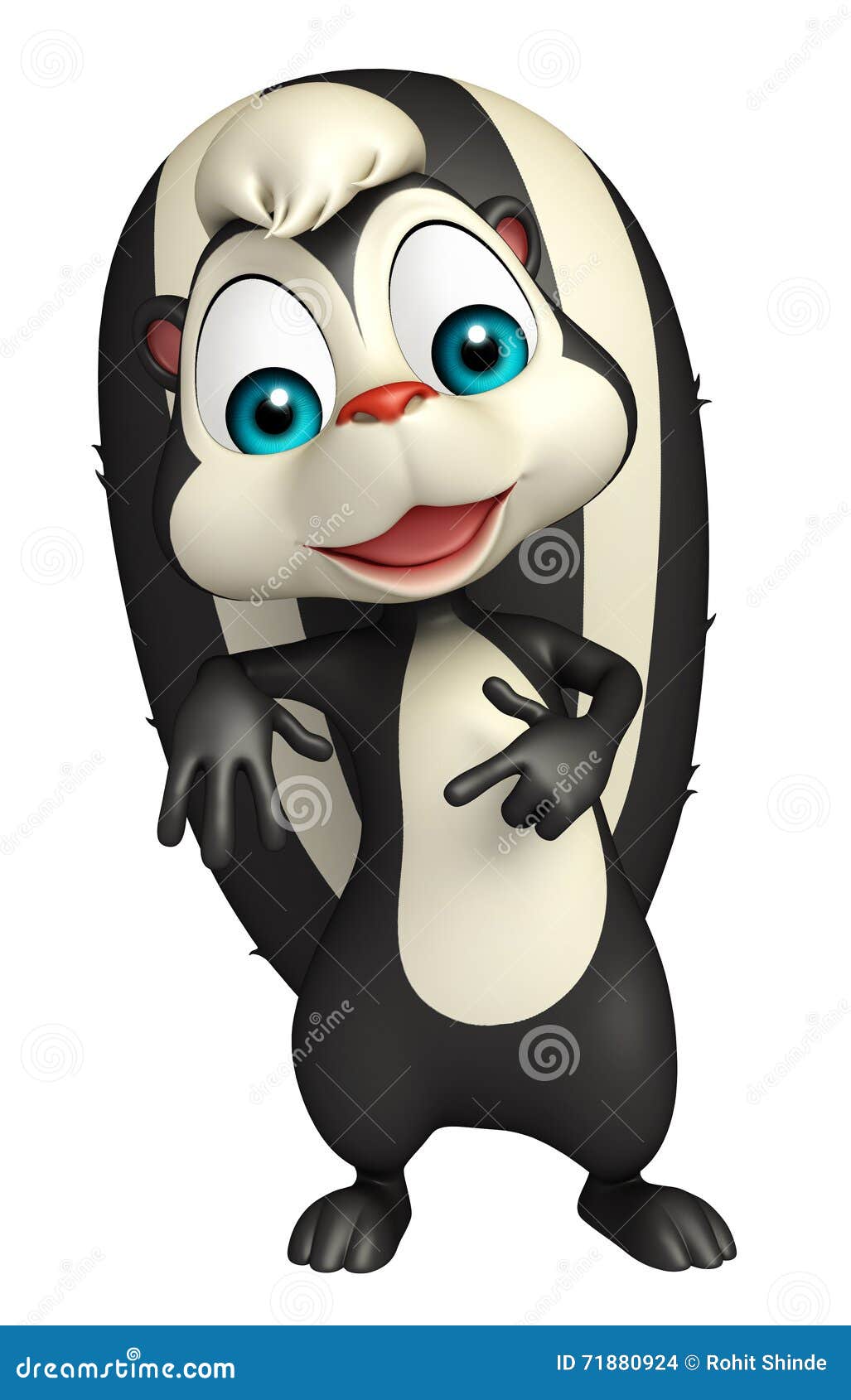 Funny Skunk Cartoon Character Stock Illustration - Illustration of asia ...