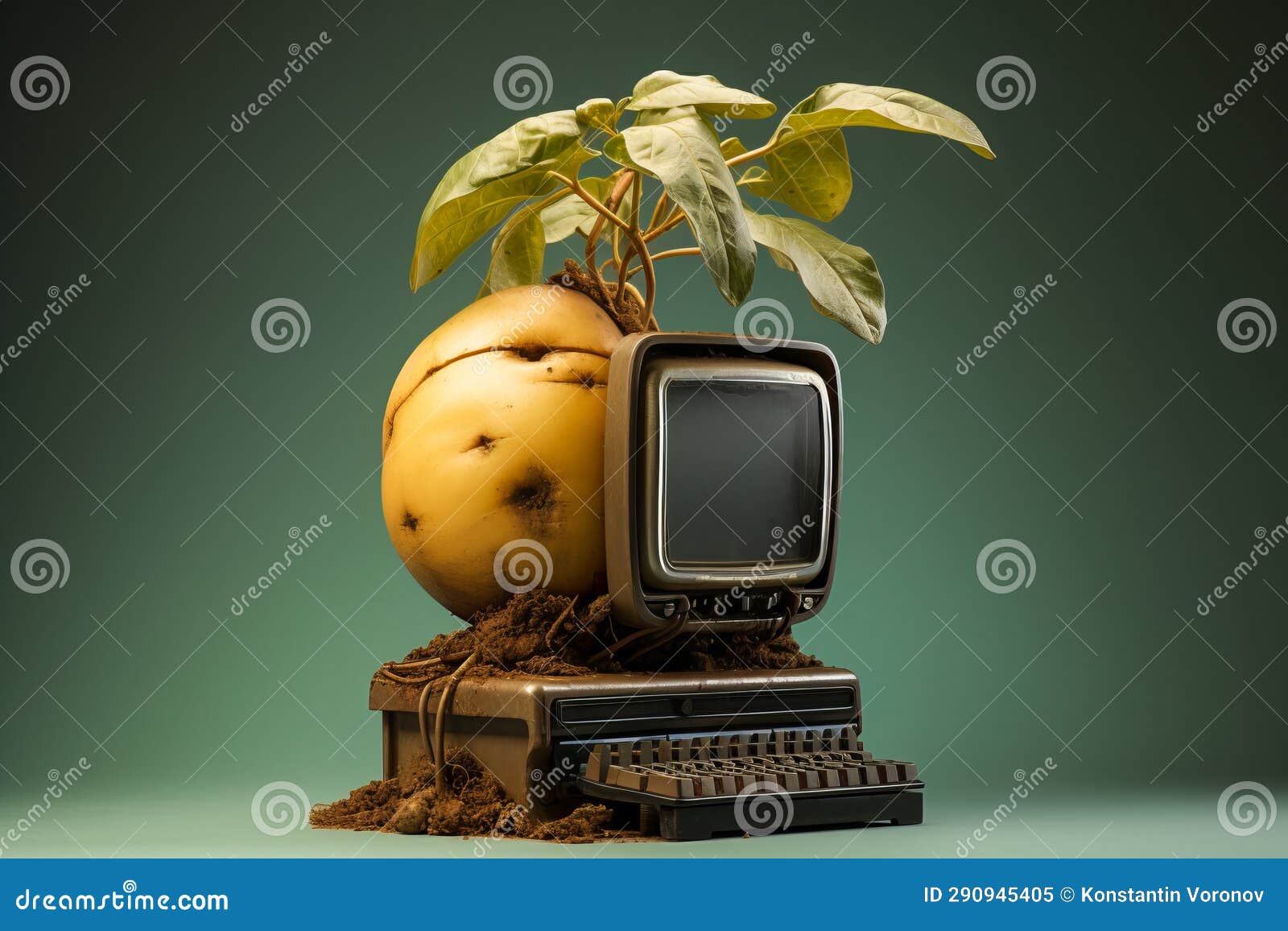 Funny Slow Old Obsolete Desktop PC in a Case that Look Like Potato ...