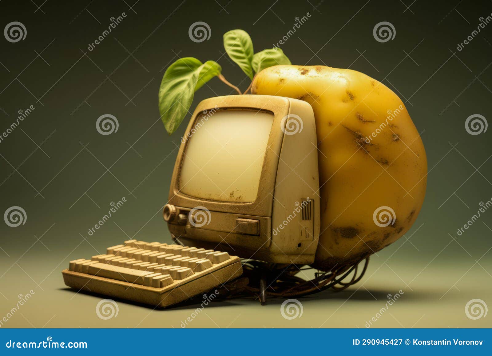 Funny Slow Old Obsolete Desktop PC in a Case that Look Like Potato ...