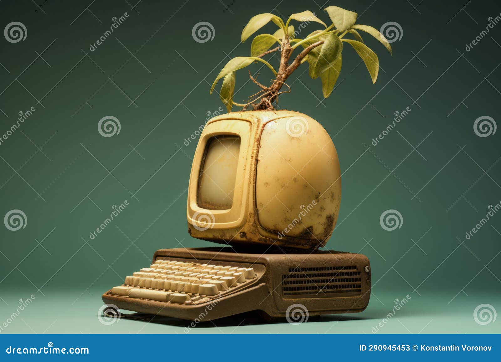 Funny Slow Old Obsolete Desktop PC in a Case that Look Like Potato ...