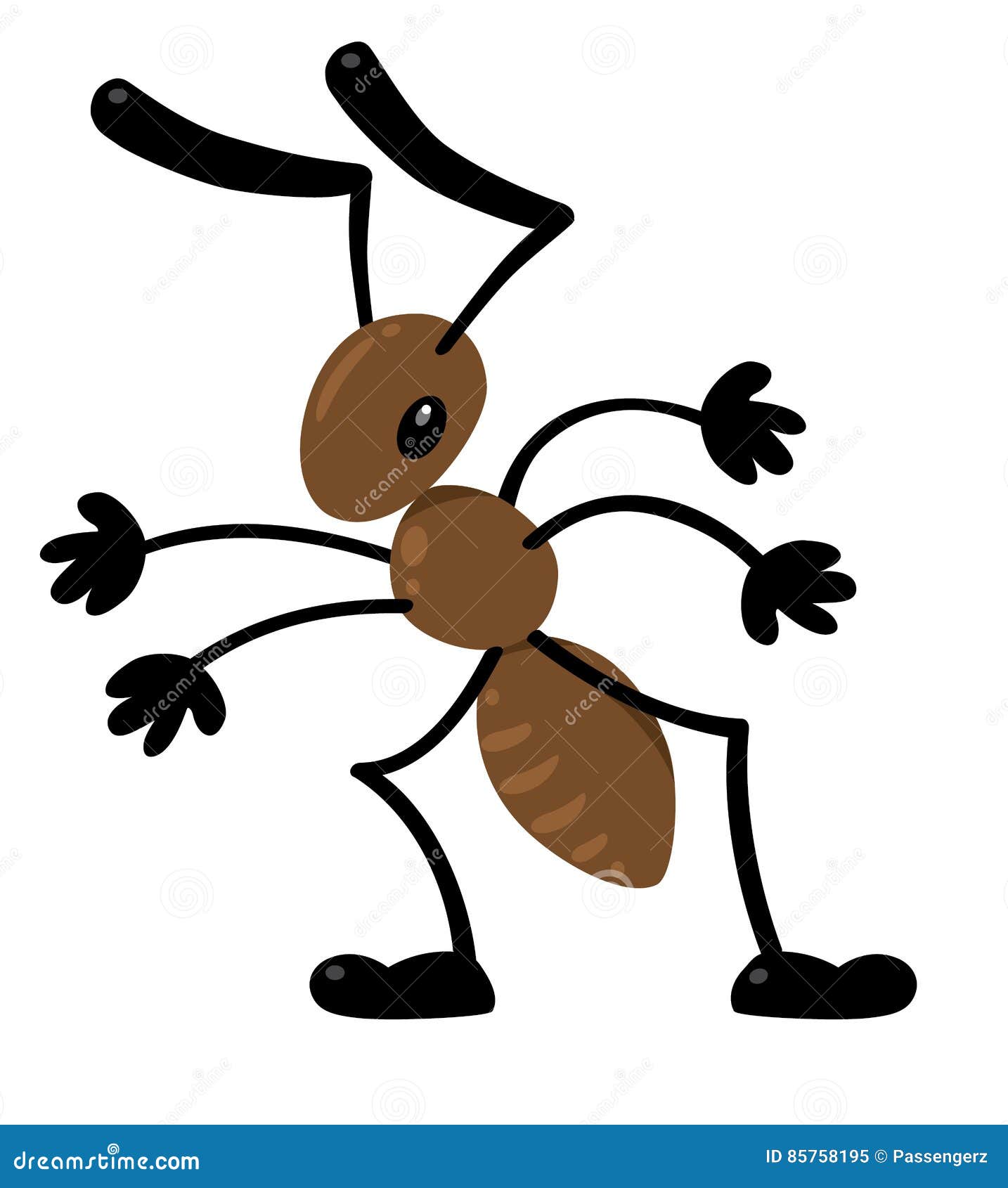 Funny Small Ant. Children Illustration Stock Vector - Illustration of ...