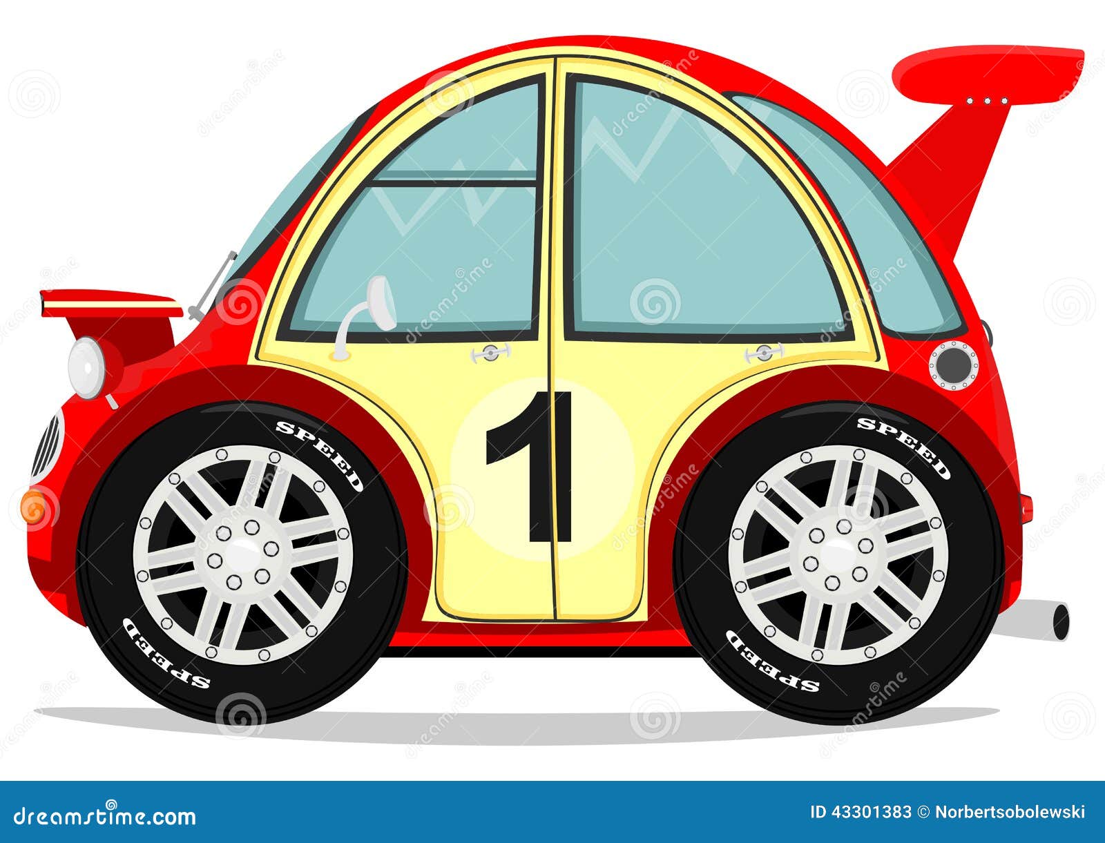 Funny small car stock vector. Illustration of modern - 43301383