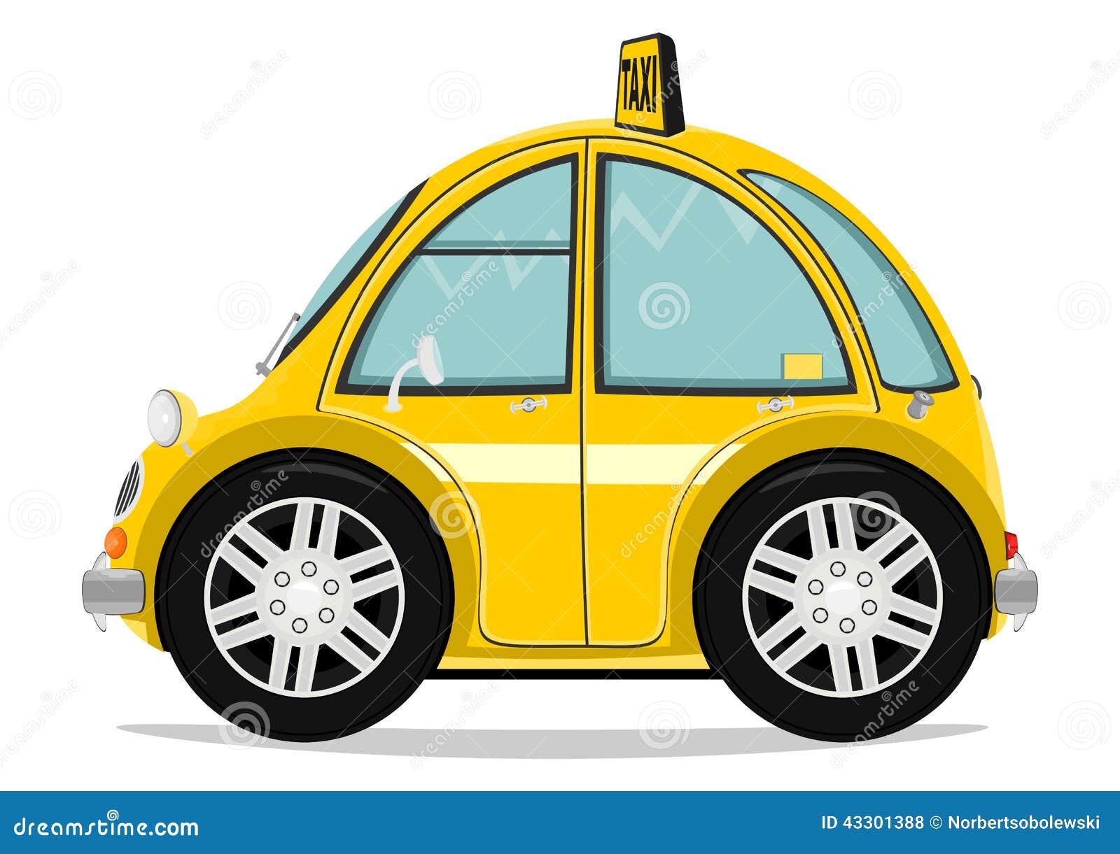 Funny small car stock vector. Illustration of cartoon - 43301388