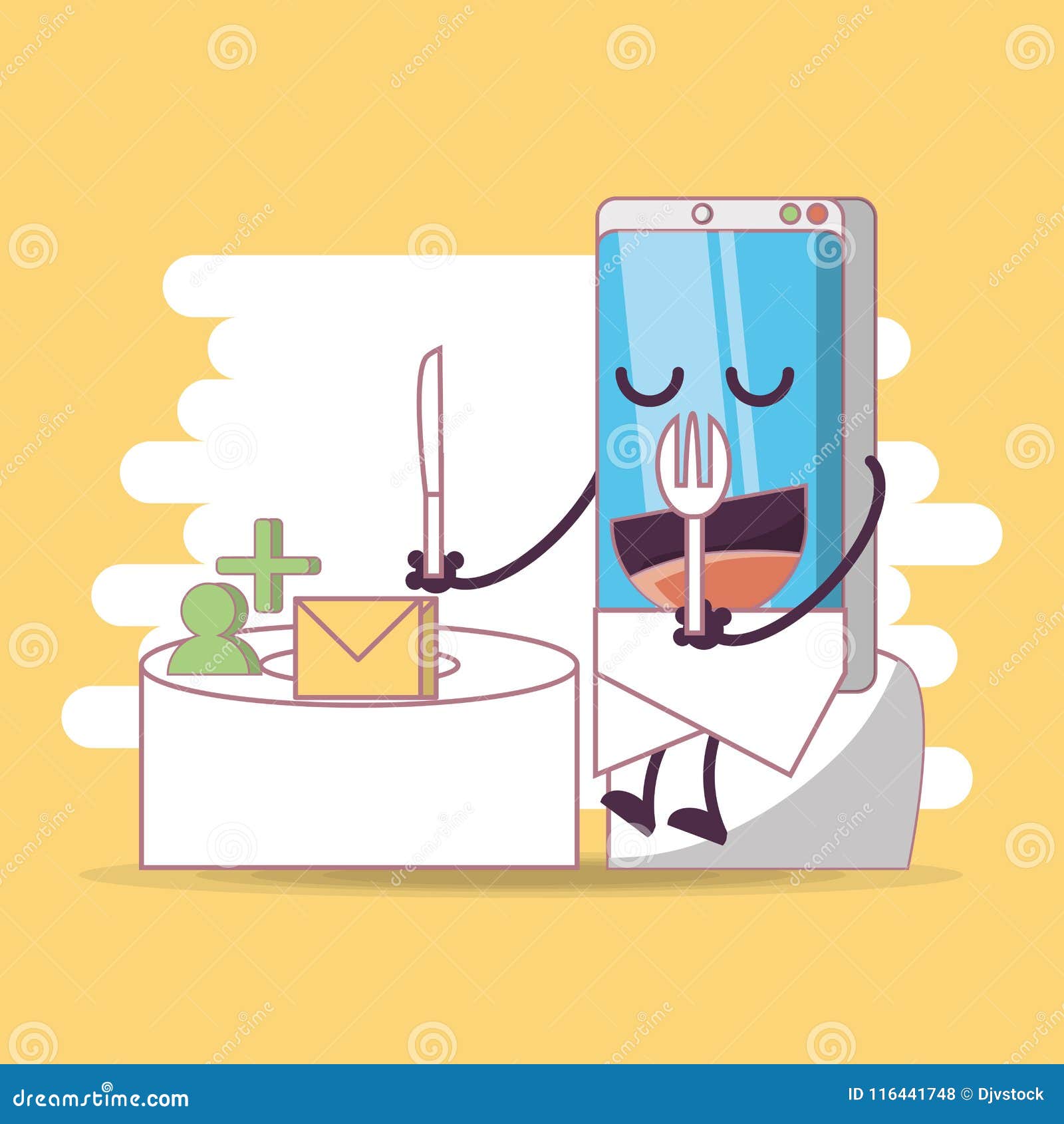 Funny Smartphone Comic Character Stock Vector - Illustration of cute ...