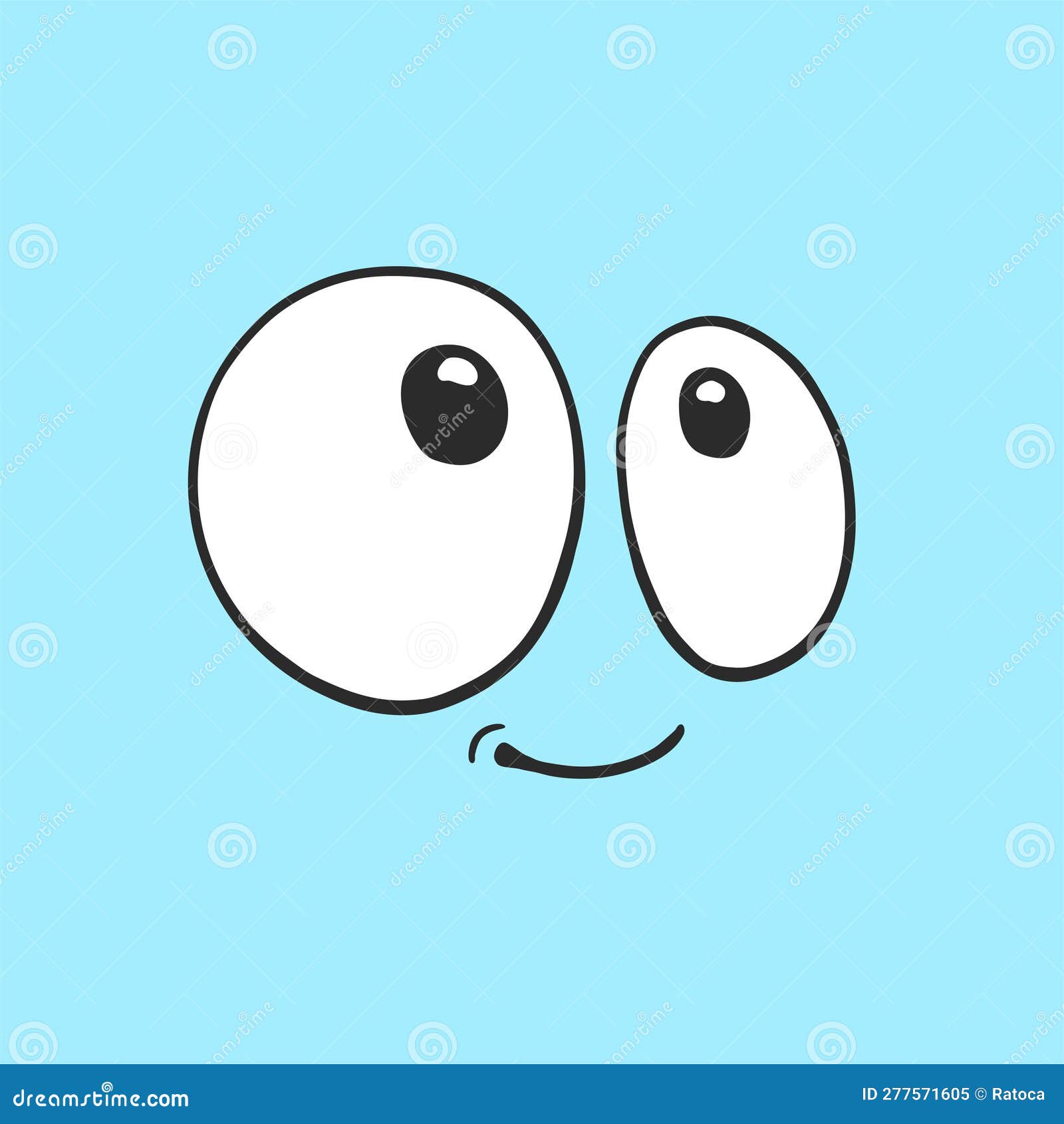 Funny smile face stock vector. Illustration of vision - 277571605