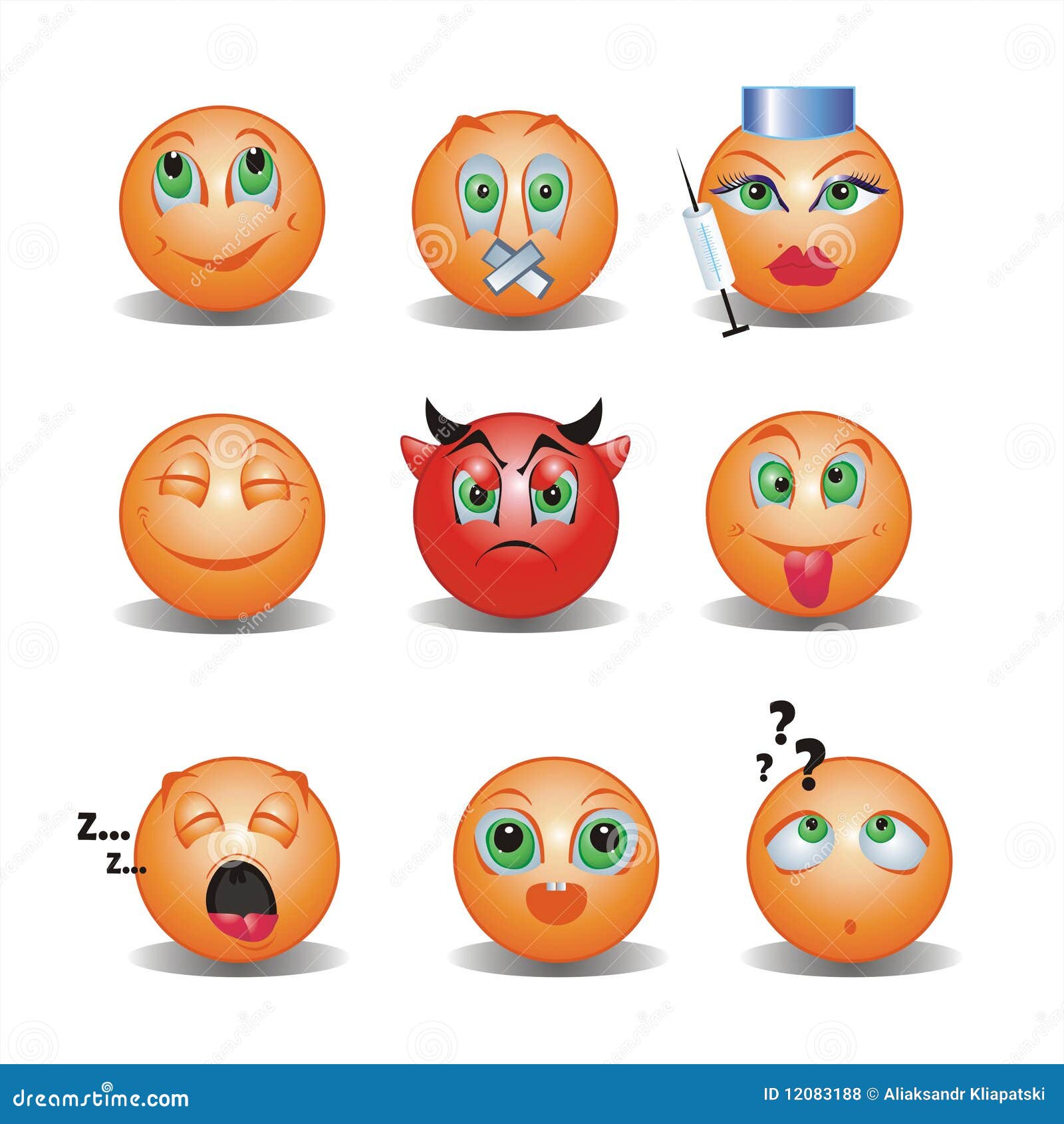 Funny smiles stock vector. Illustration of beautiful - 12083188