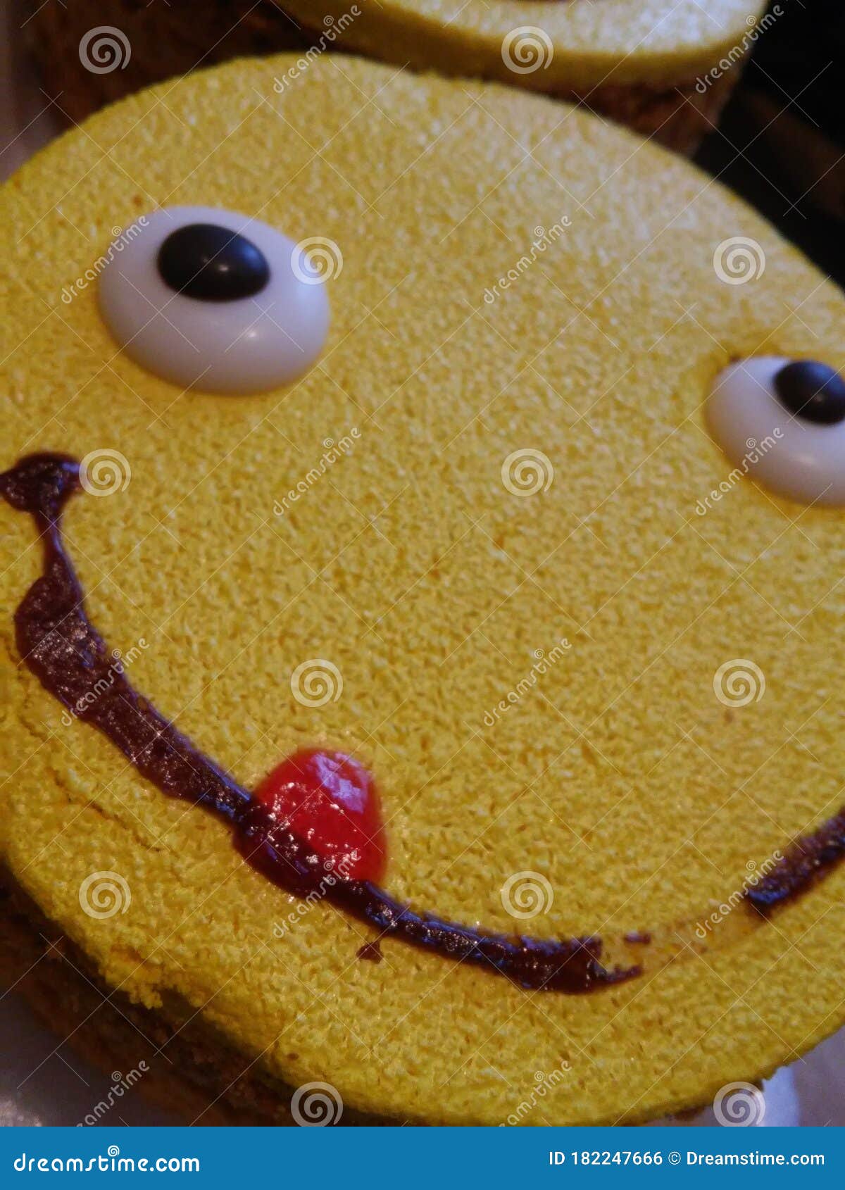 Funny Smiley Face Baked on a Pie Stock Photo - Image of isolated, white ...
