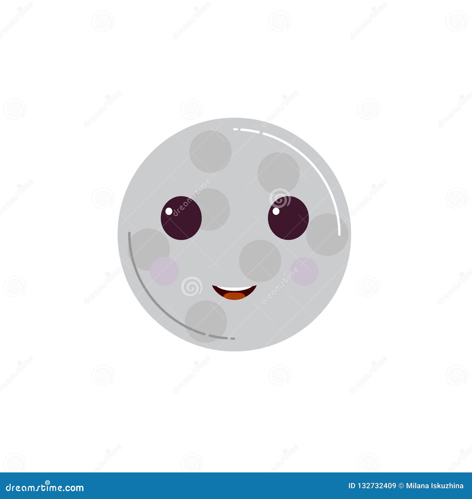 Funny Smiling Characters of Moon Stock Vector - Illustration of moon ...