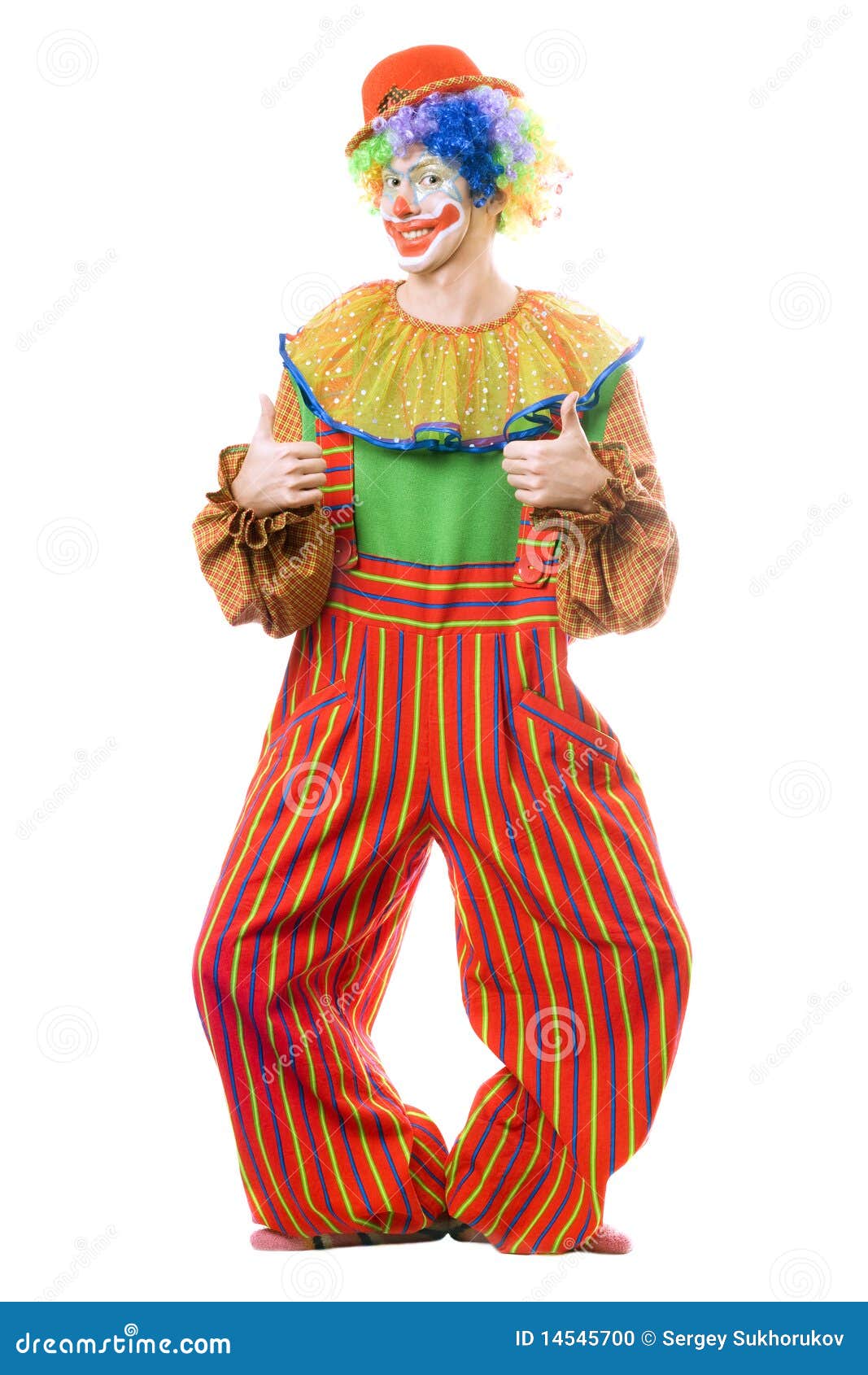 Smiling Clown On Blue Background Stock Photography | CartoonDealer.com ...